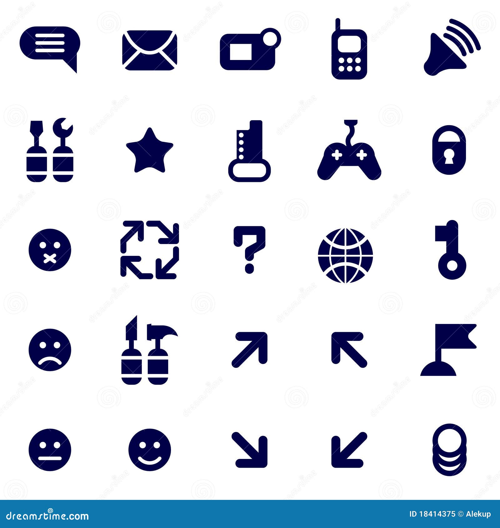 Pictogramas ilustración del vector. Ilustración de internet - 18414375