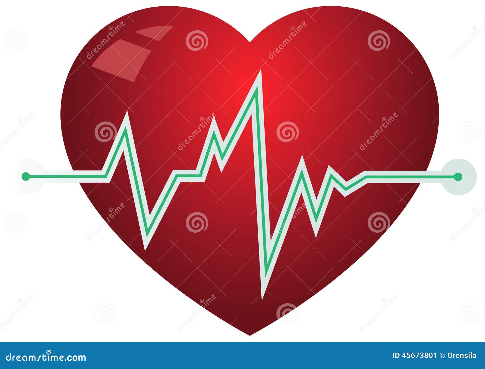 Pictogramhart Met Impulsgrafiek Vector Illustratie - Illustration of ...