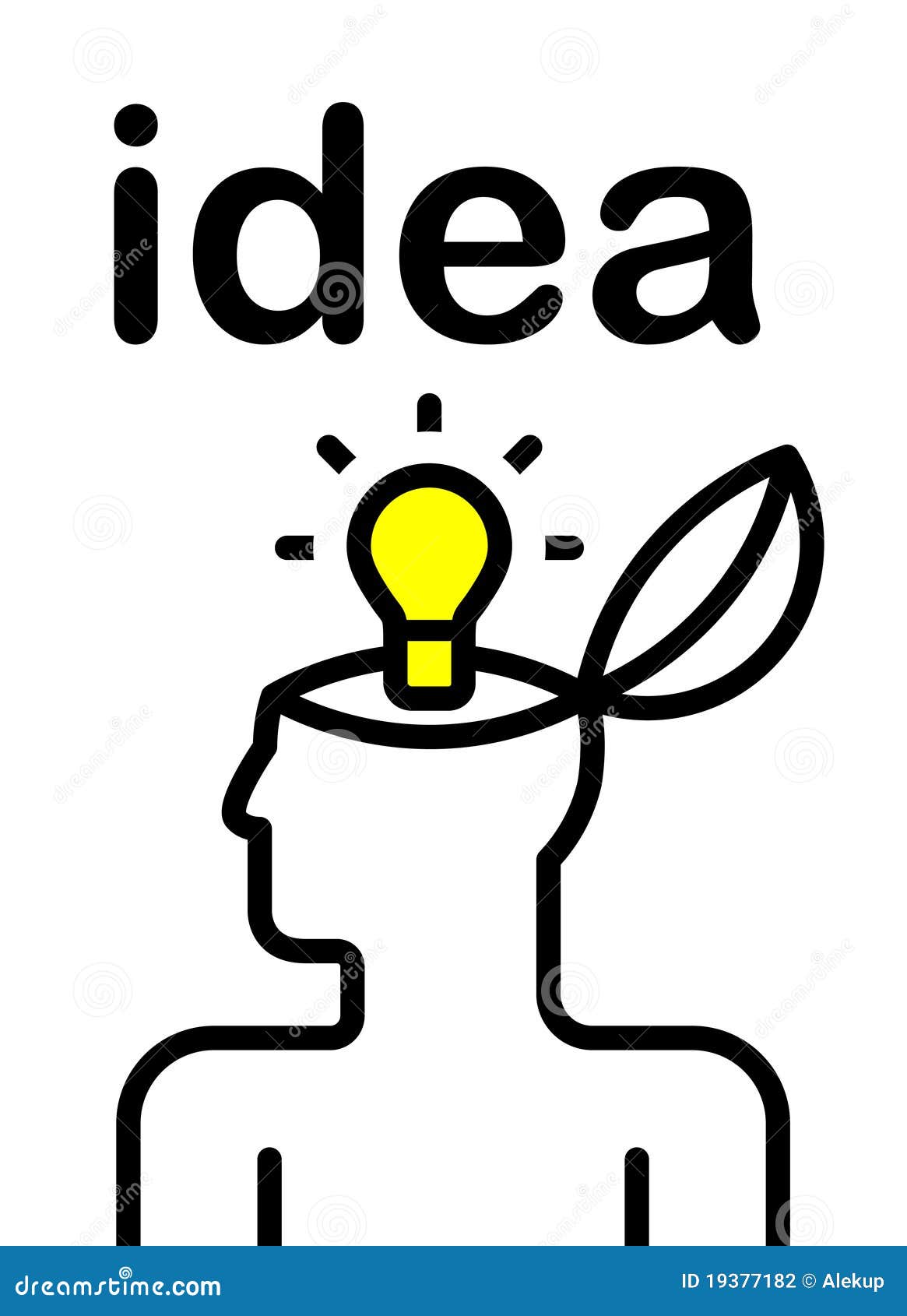Pictogramme d'idée illustration de vecteur. Illustration du homme ...