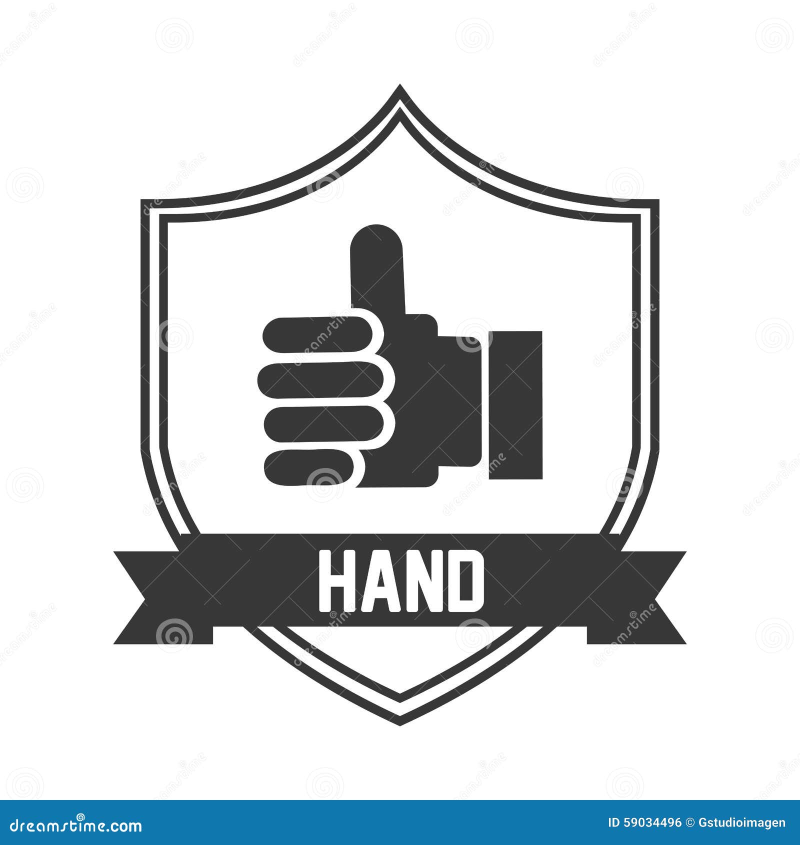 Pictogramme de main illustration de vecteur. Illustration du isolement ...