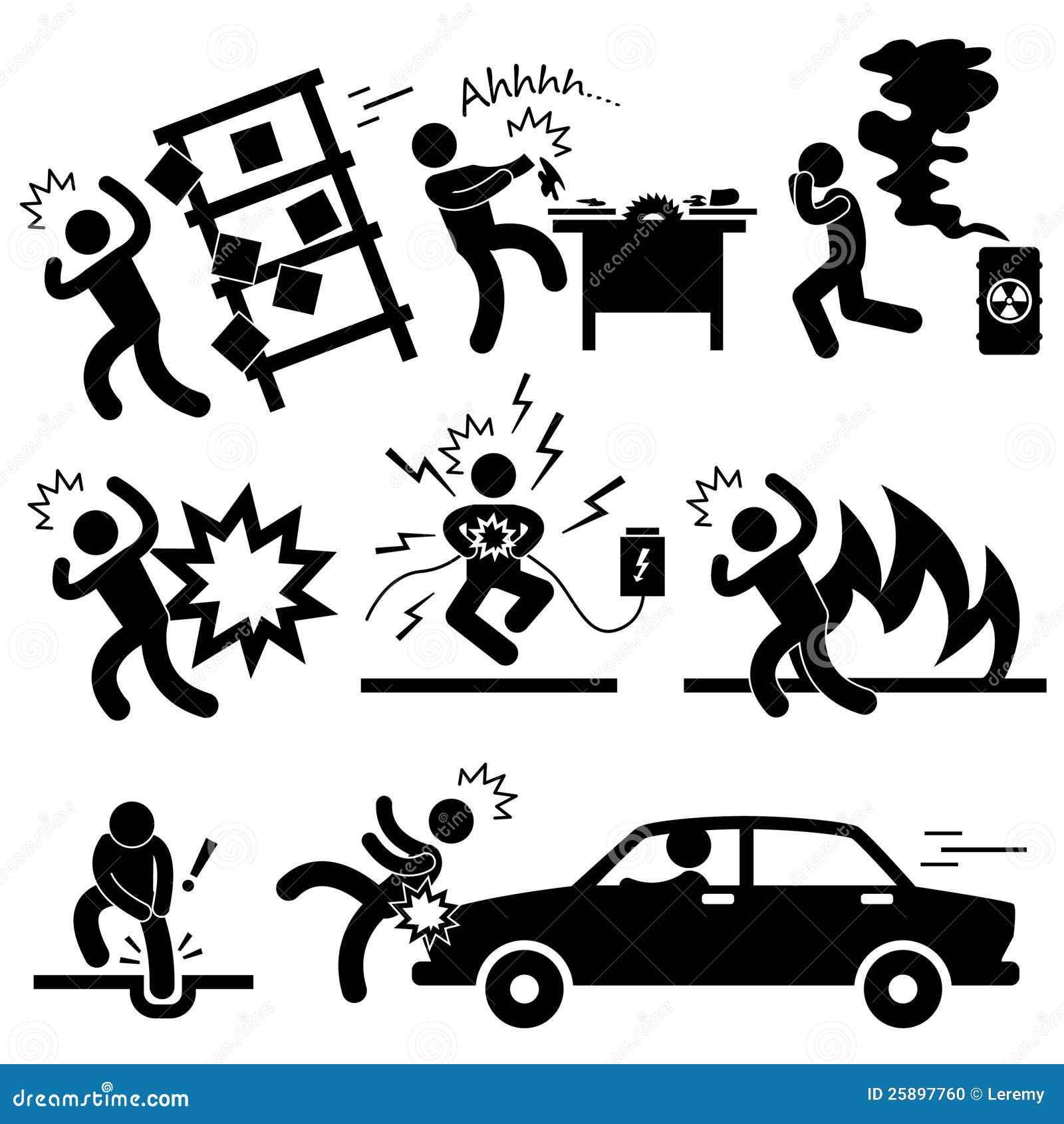 Pictogramme De Risque De Danger D'explosion D'accidents Illustration de ...