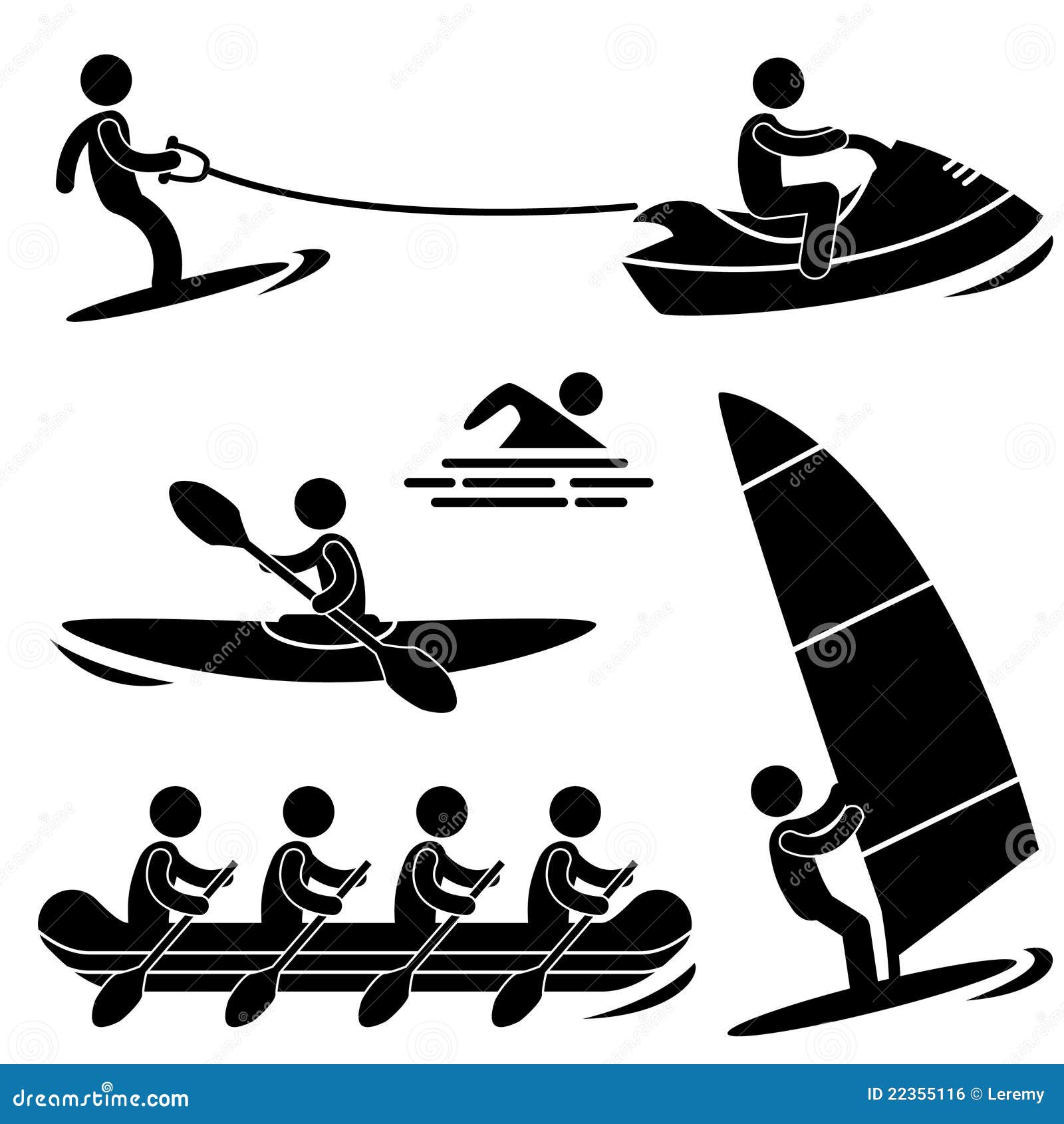 Pictogramme De Sport De Mer De L'eau Illustration de Vecteur ...