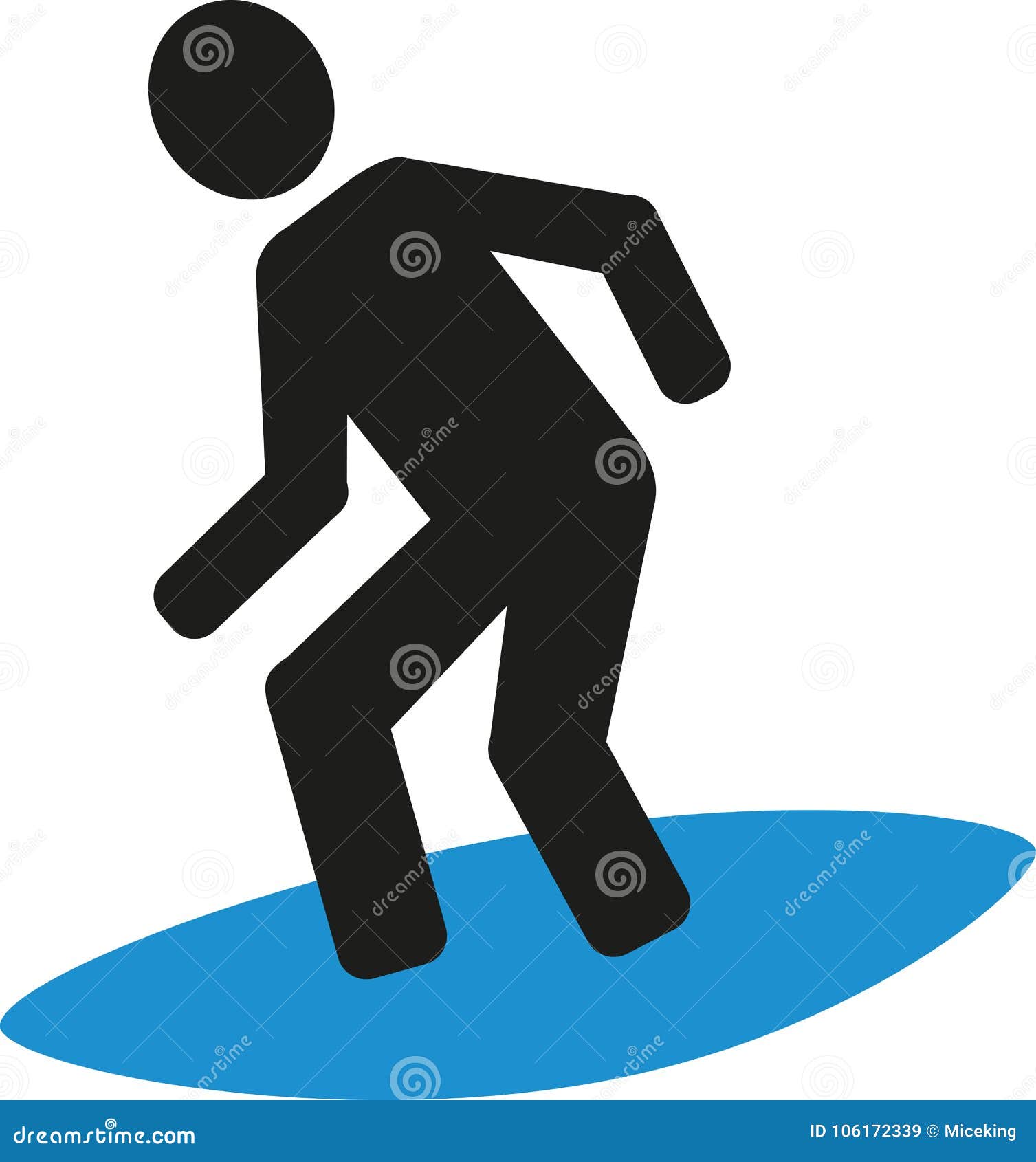 Pictogramme de surfer illustration de vecteur. Illustration du ...