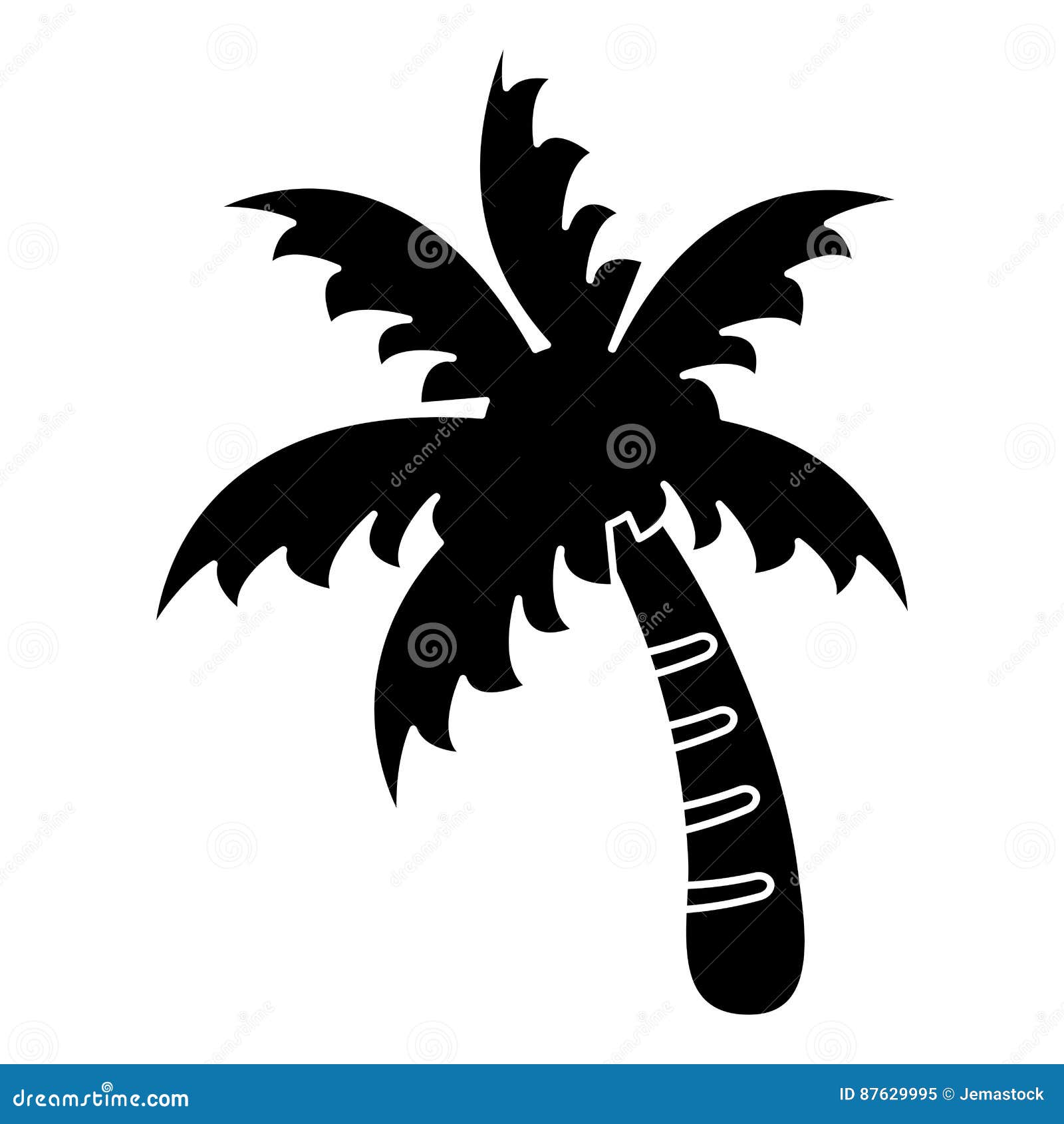 Pictogramme De Symbole De Plage De Palmier Illustration Stock ...