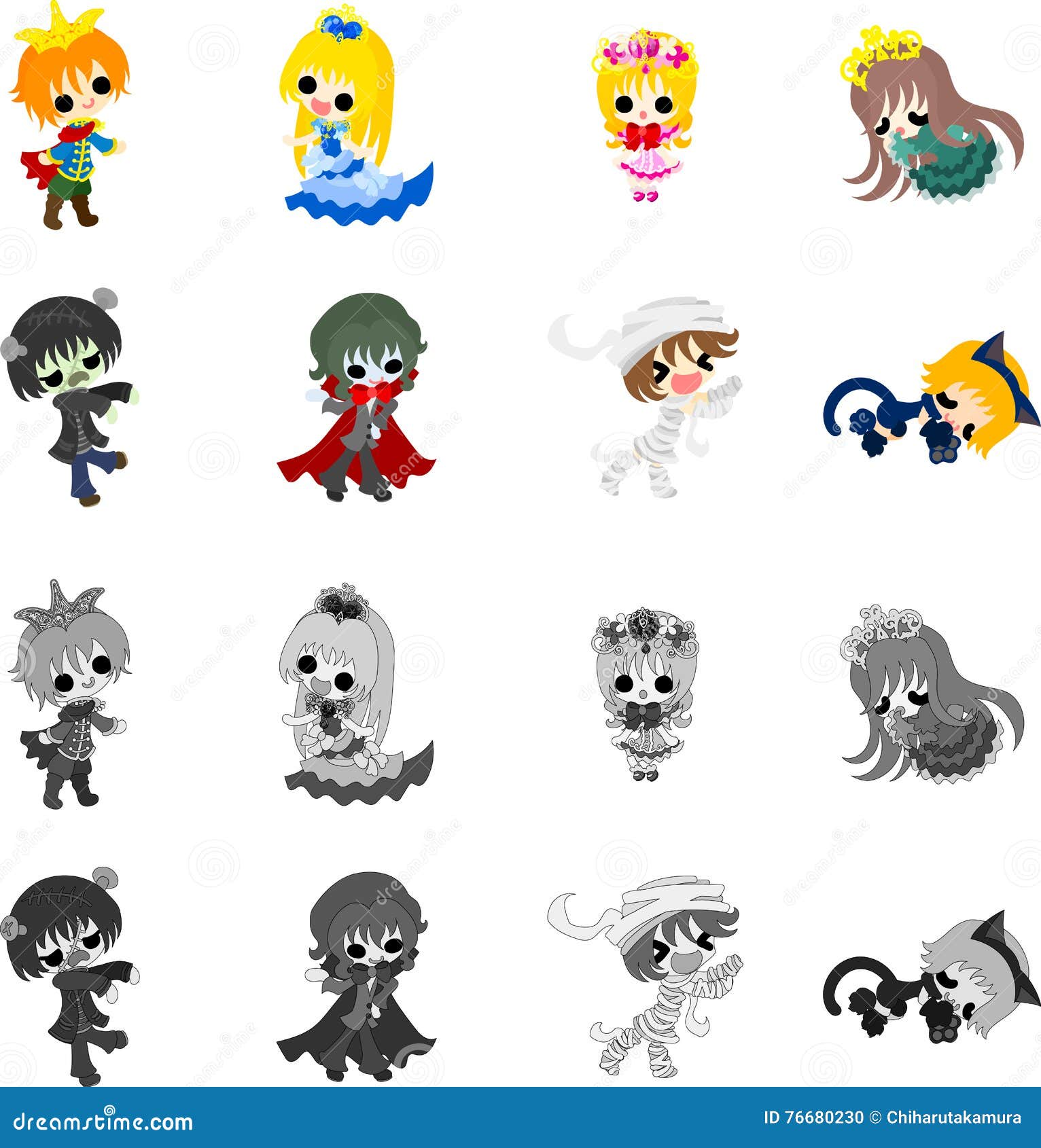 Pictogrammen Van Leuke Sprookjes Vector Illustratie - Illustration of ...