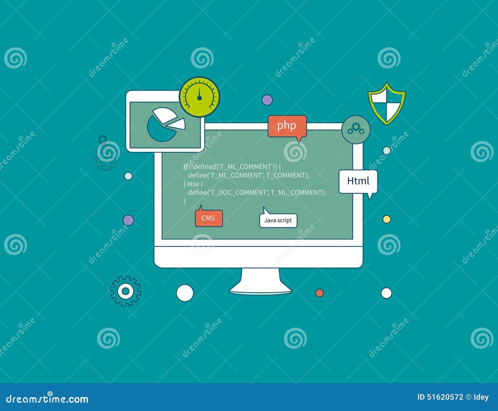 Pictogrammen Voor Programmering, Werkschema Vector Illustratie ...