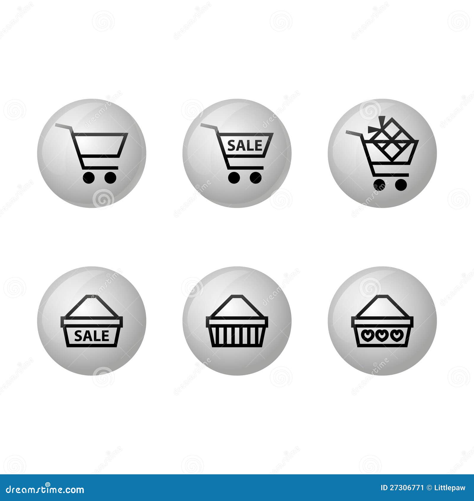 Pictogrammen Voor Supermarkt Vector Illustratie - Illustration of mand ...