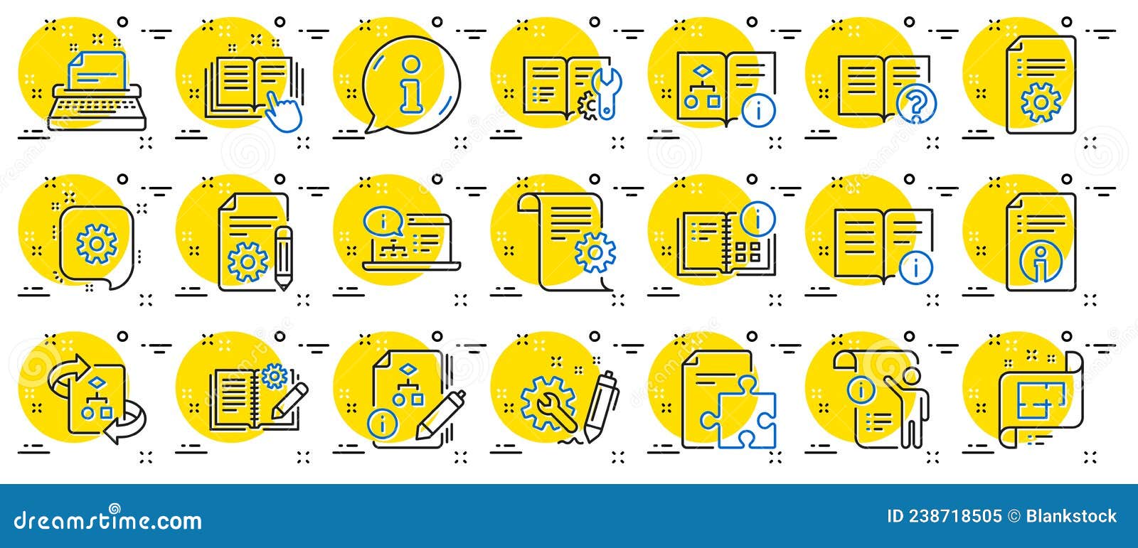 Pictogrammen Voor Technische Documentatie. Set Van Het Instructieplan ...