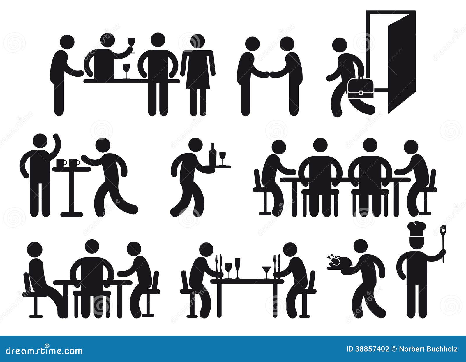 Pictogrammes de restaurant illustration de vecteur. Illustration du ...