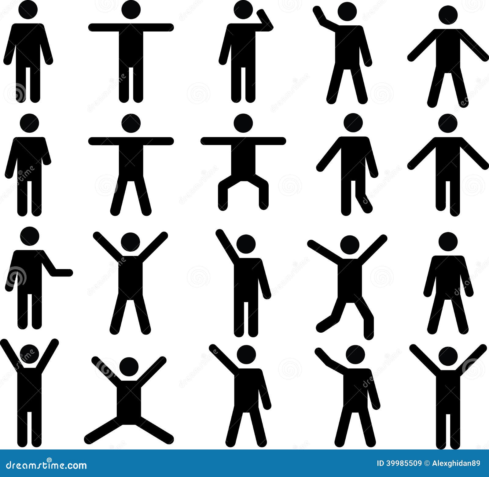 Pictogrammes humains illustration de vecteur. Illustration du social ...