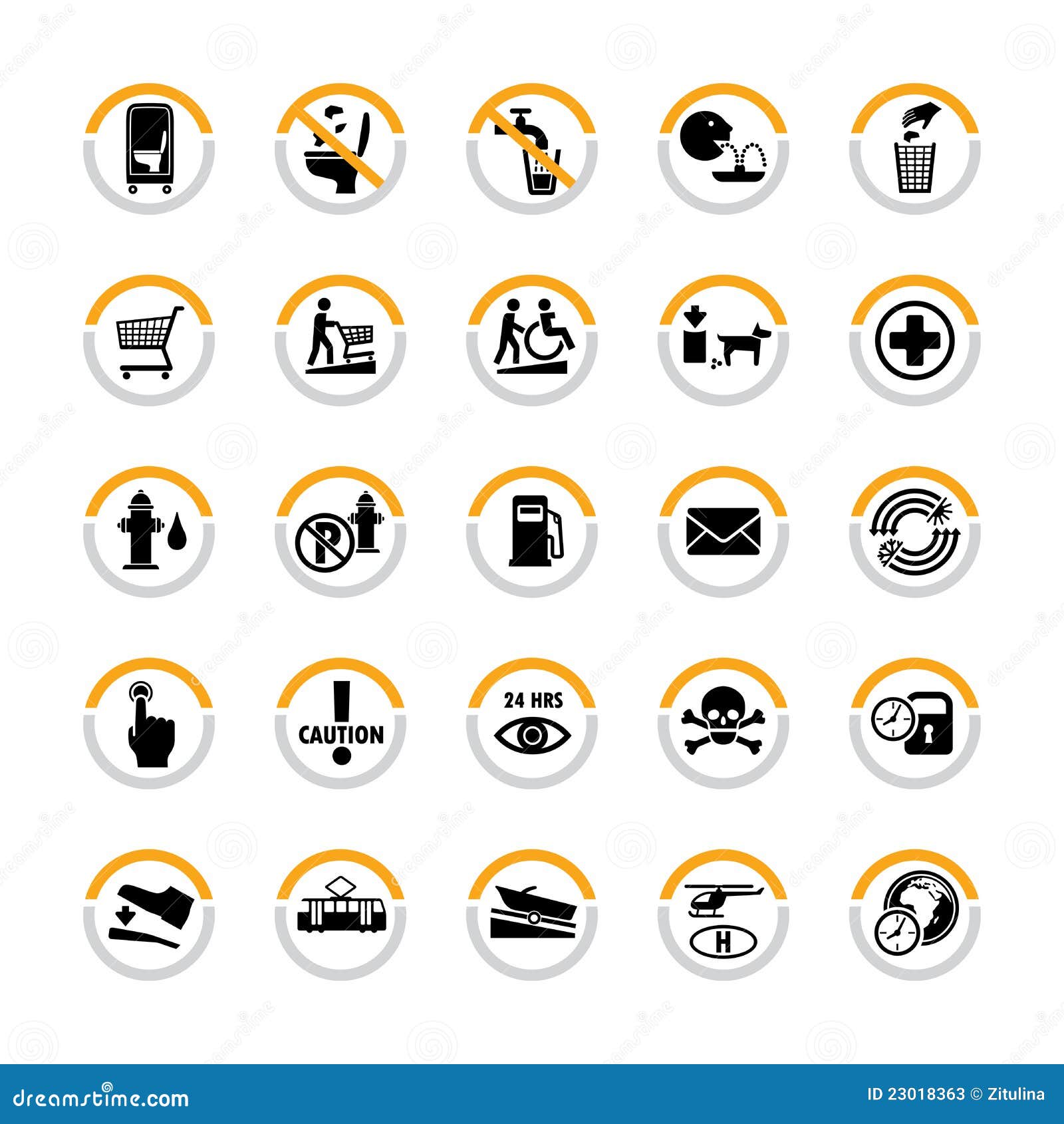 Pictogrammes Publics D'information Illustration de Vecteur ...