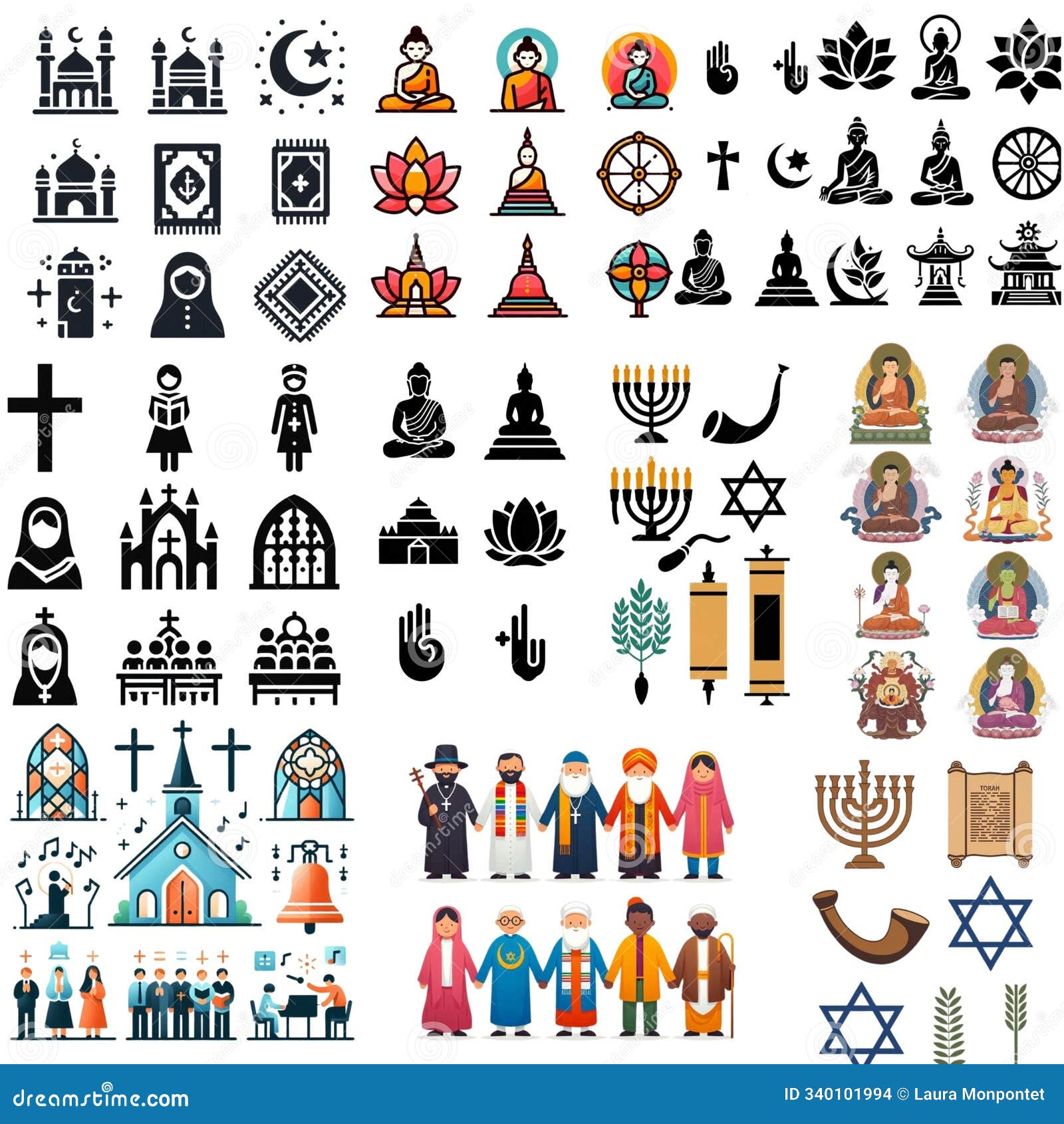 Pictogrammes religieux illustration stock. Illustration of titre ...
