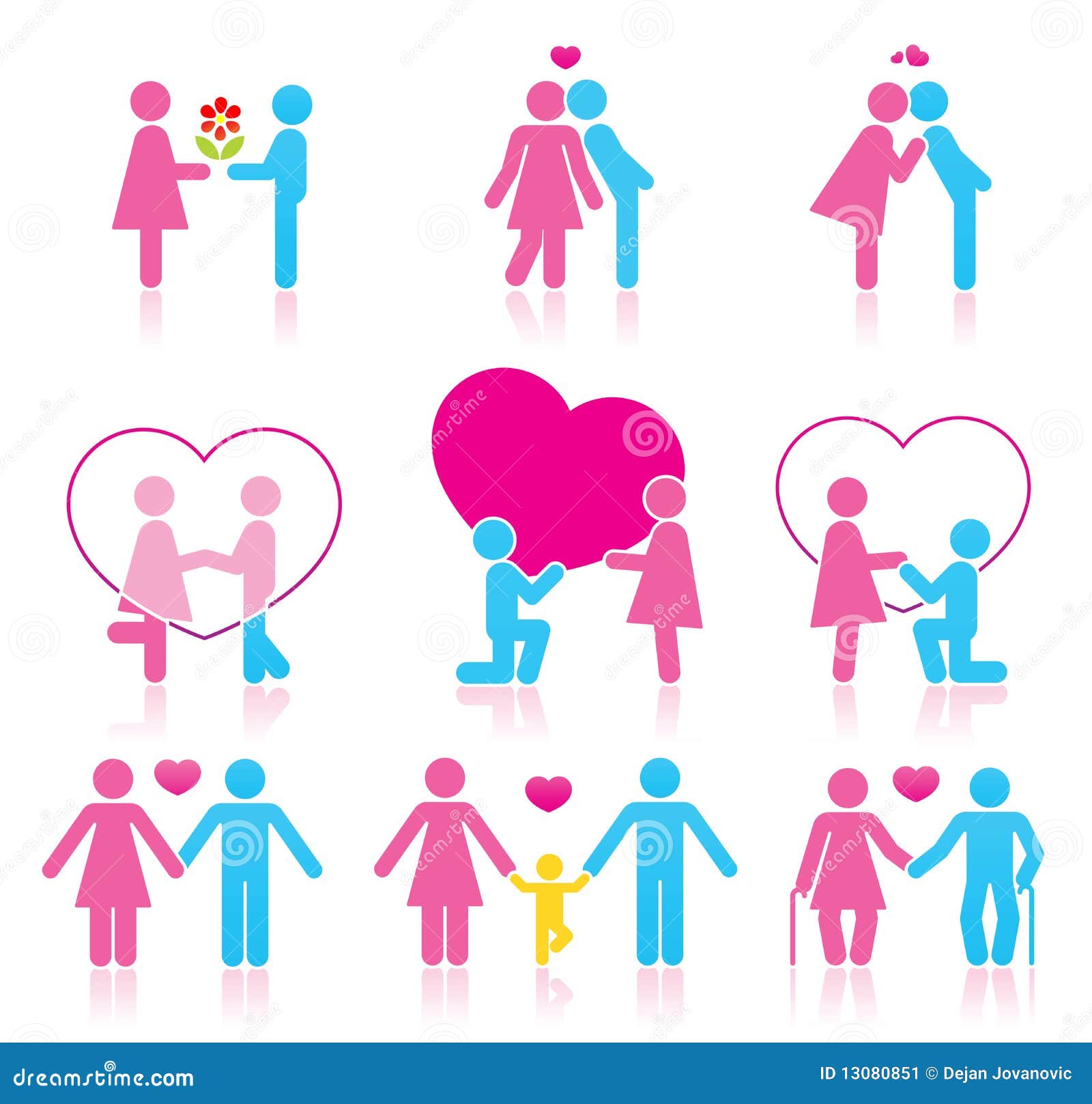 Pictograms stock vector. Illustration of lovable, date - 13080851