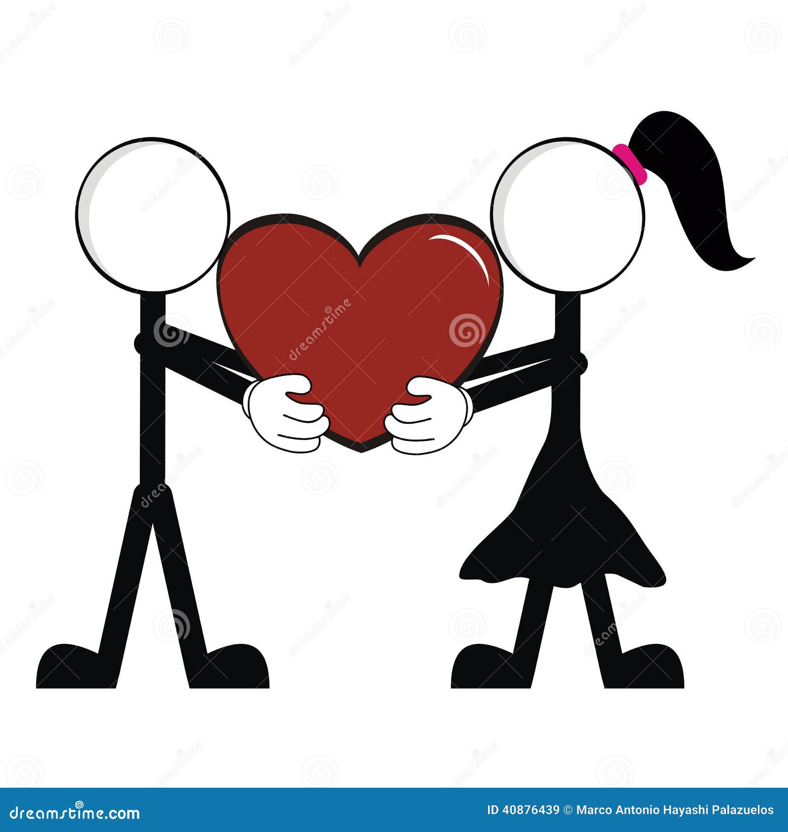 Pictograms Love Stick Man and Girl7 Stock Vector - Illustration of ...