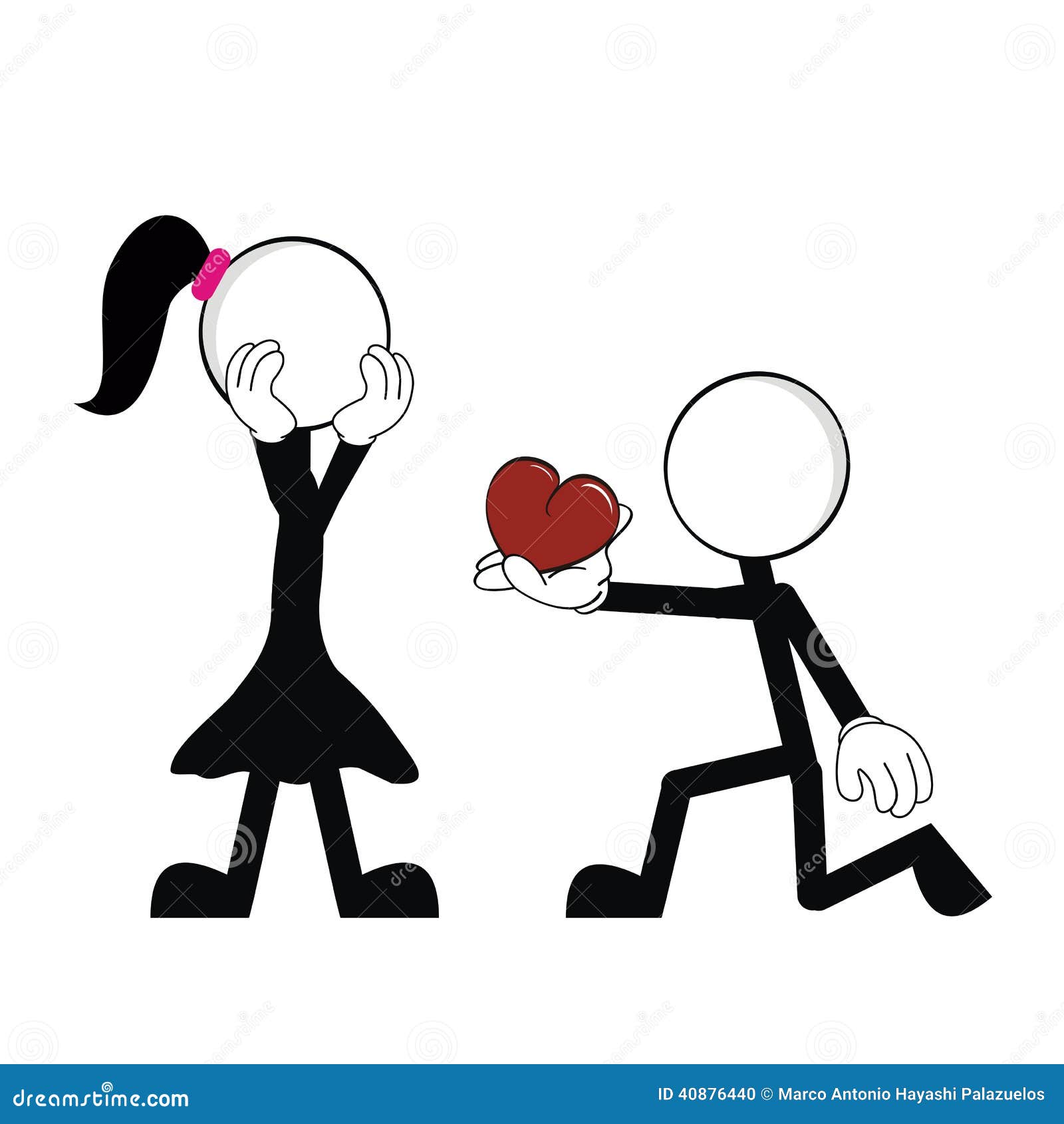 Pictograms Love Stick Man and Girl2 Stock Vector - Illustration of love ...