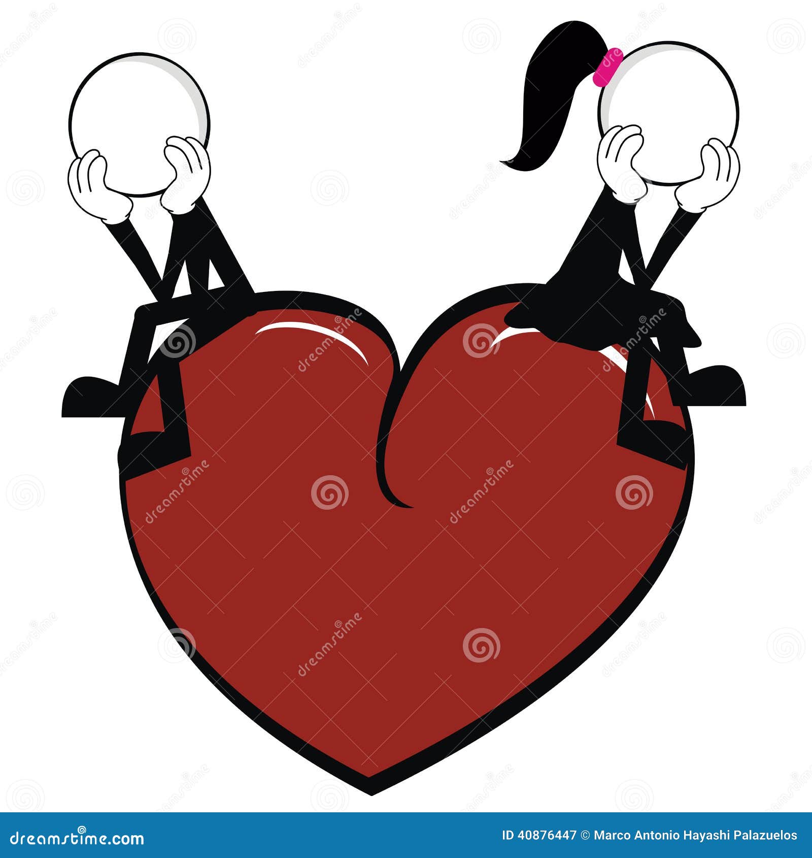Pictograms Love Stick Man and Girl6 Stock Vector - Illustration of ...