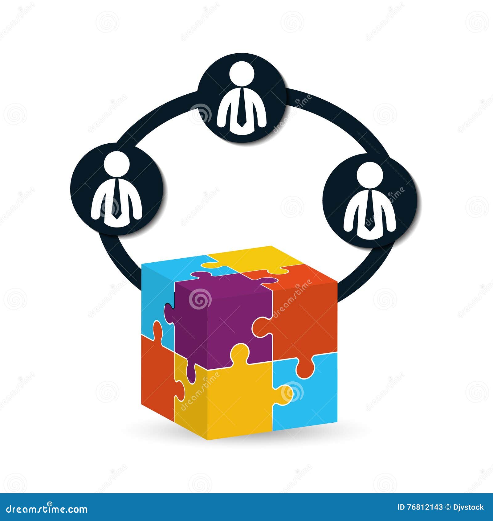 Pictograms Puzzle Teamwork Support Design Vector Illustration ...