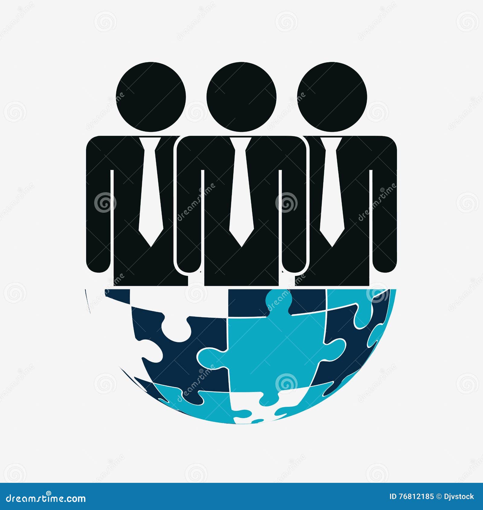 Pictograms Puzzle Teamwork Support Design Stock Vector - Illustration ...
