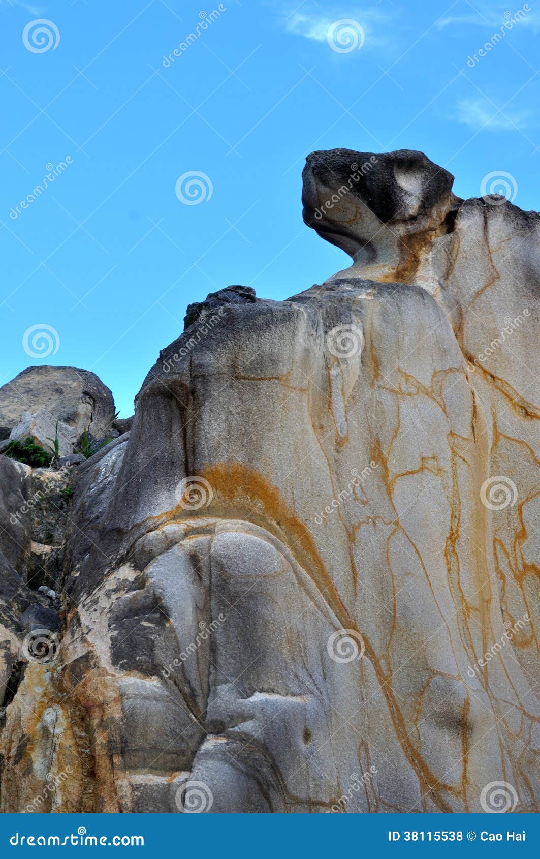 Pictograms Stone Like Head of Dog Stock Photo - Image of landform ...