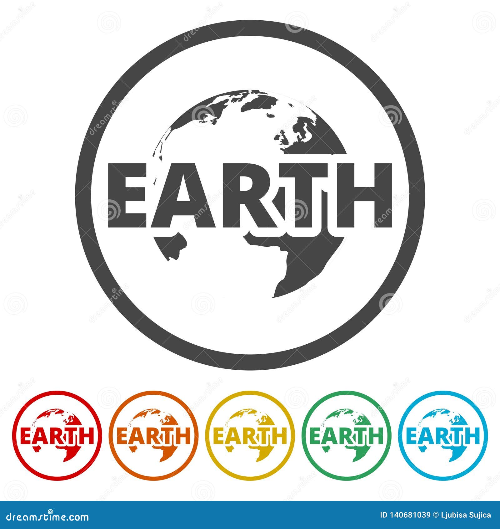 Pictograph of Globe, Earth Icon Stock Vector - Illustration of element ...