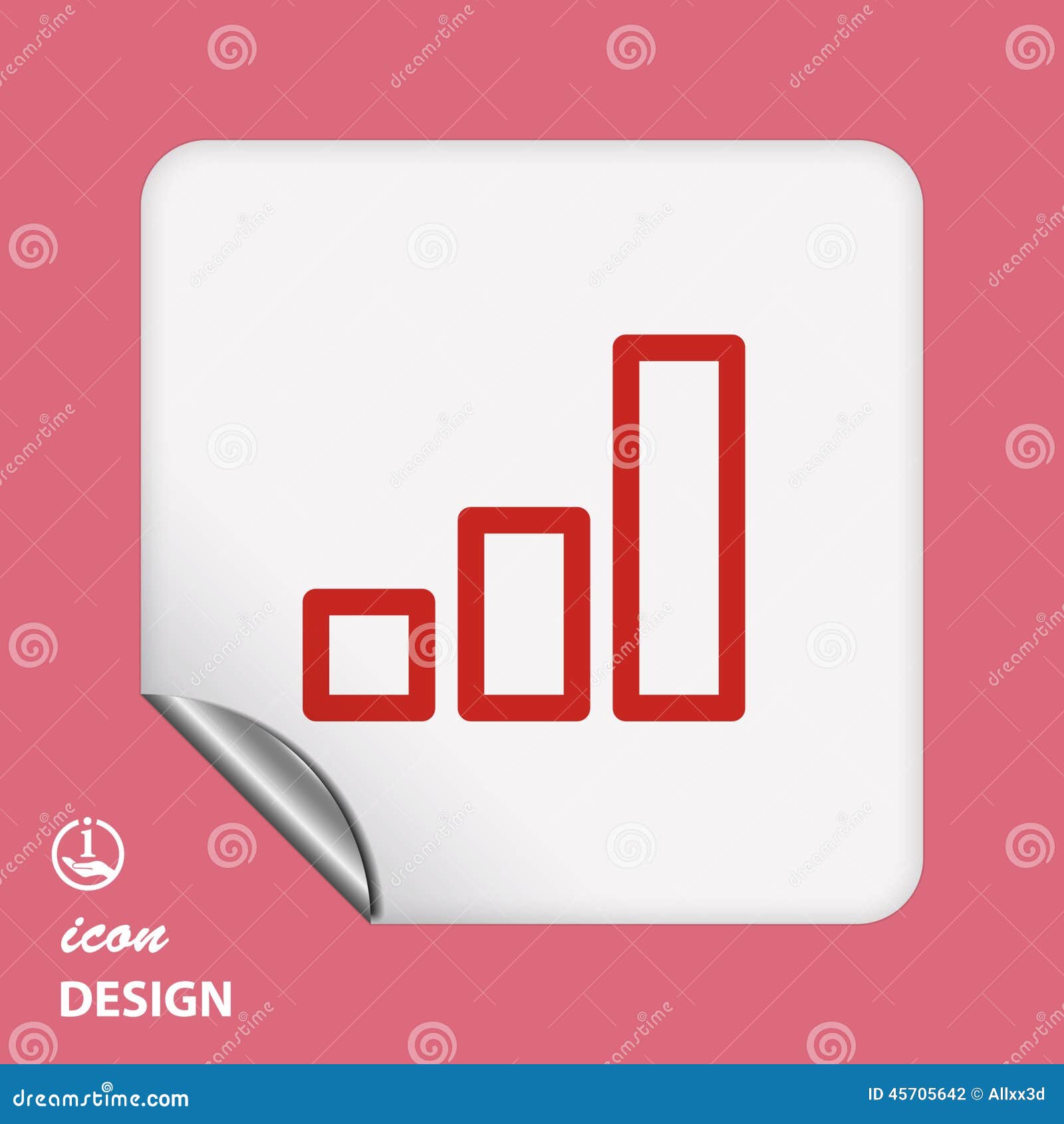 Pictograph of graph stock vector. Illustration of growth - 45705642