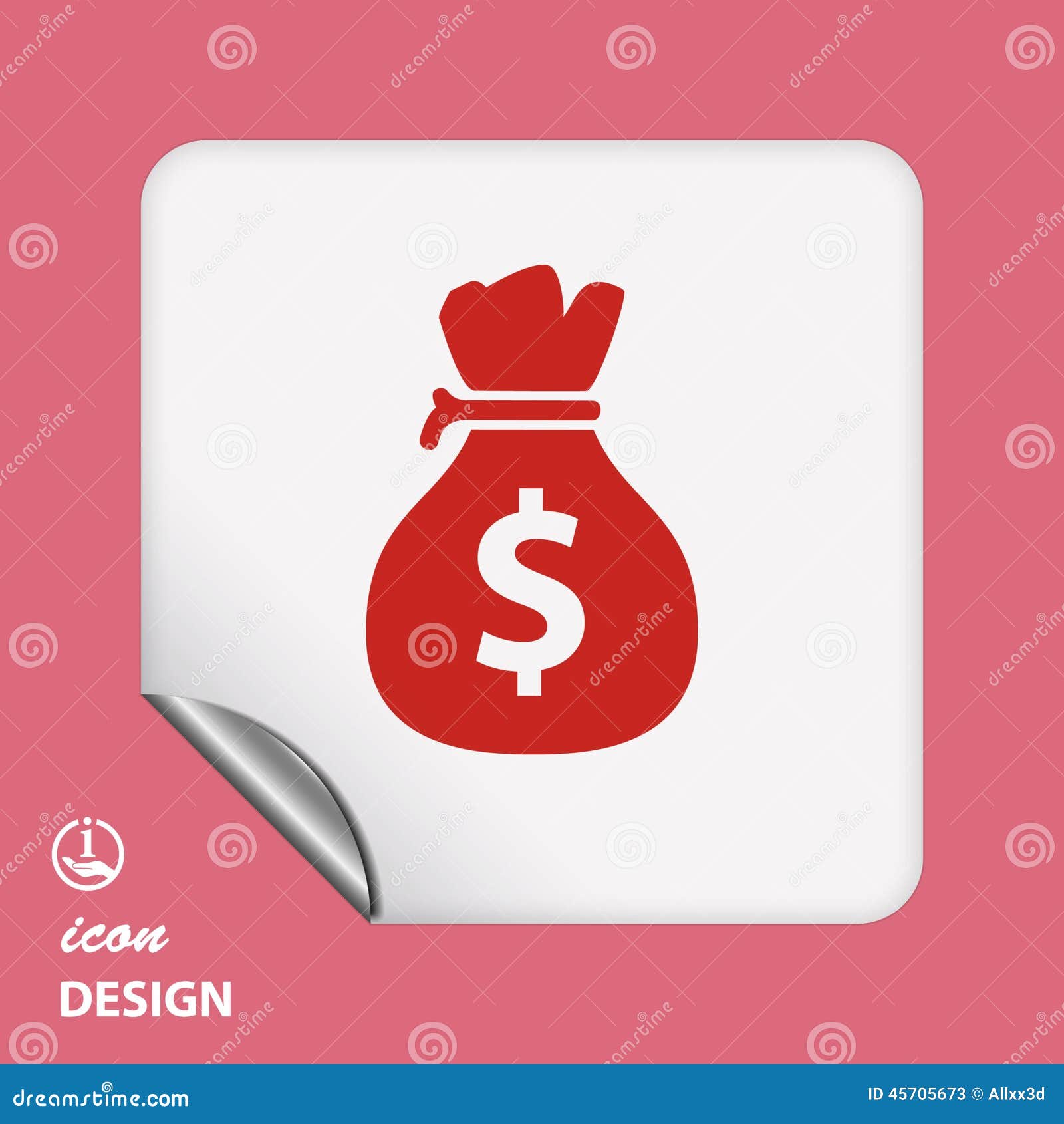 Pictograph of money stock vector. Illustration of wealth - 45705673