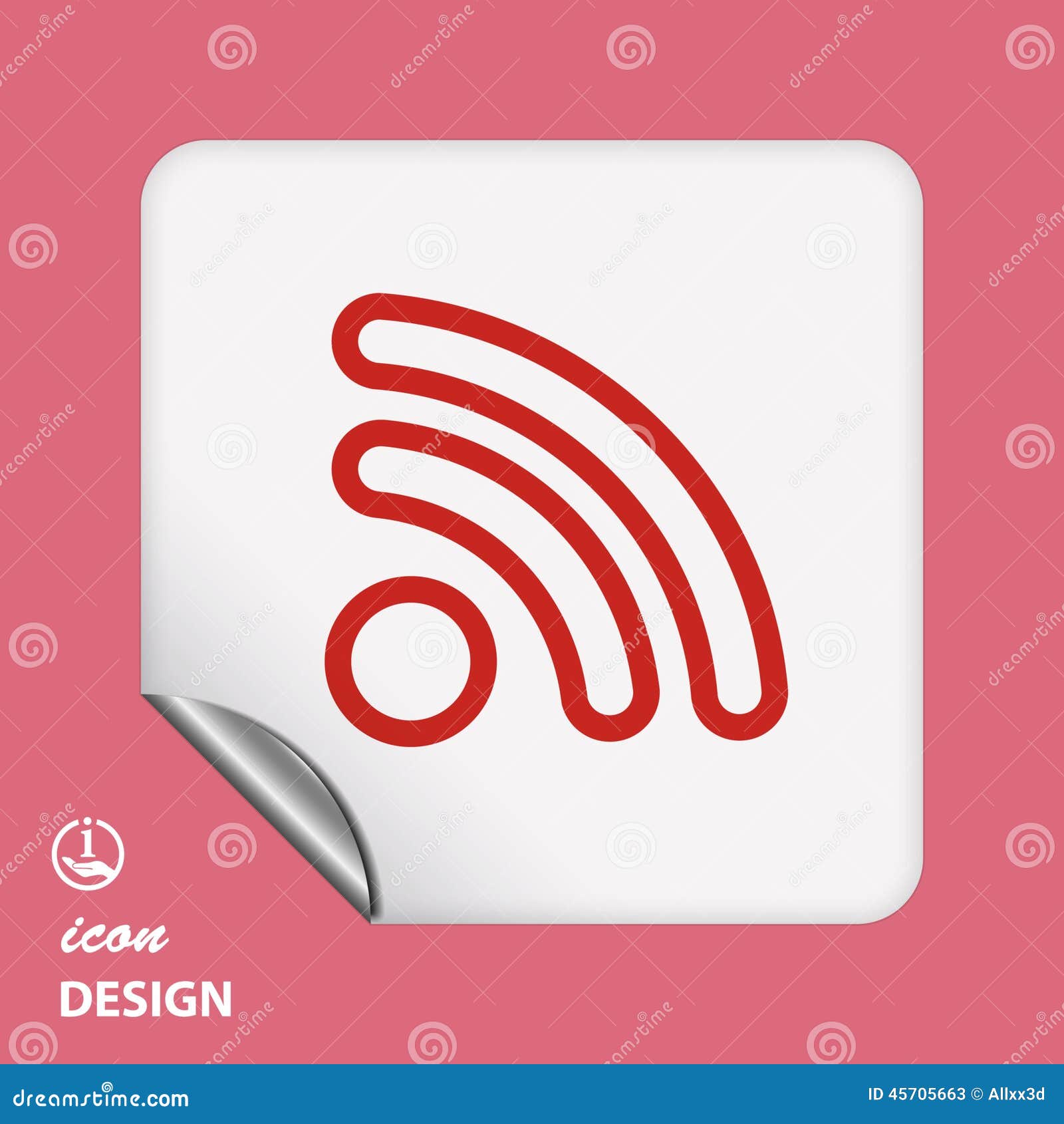 Pictograph of RSS stock vector. Illustration of sign - 45705663