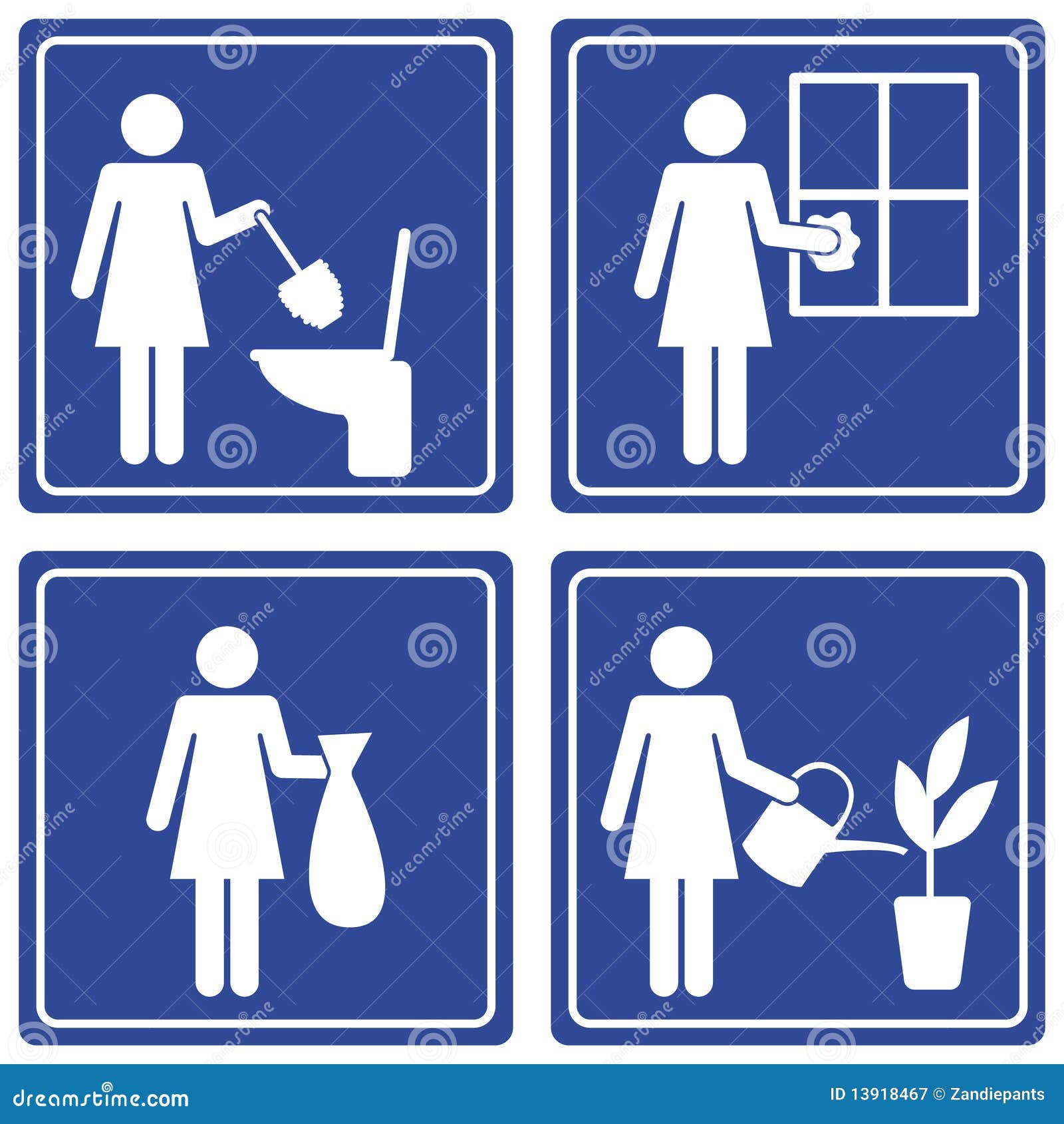 Pictograph - Various Chores Stock Vector - Illustration of housekeeping ...