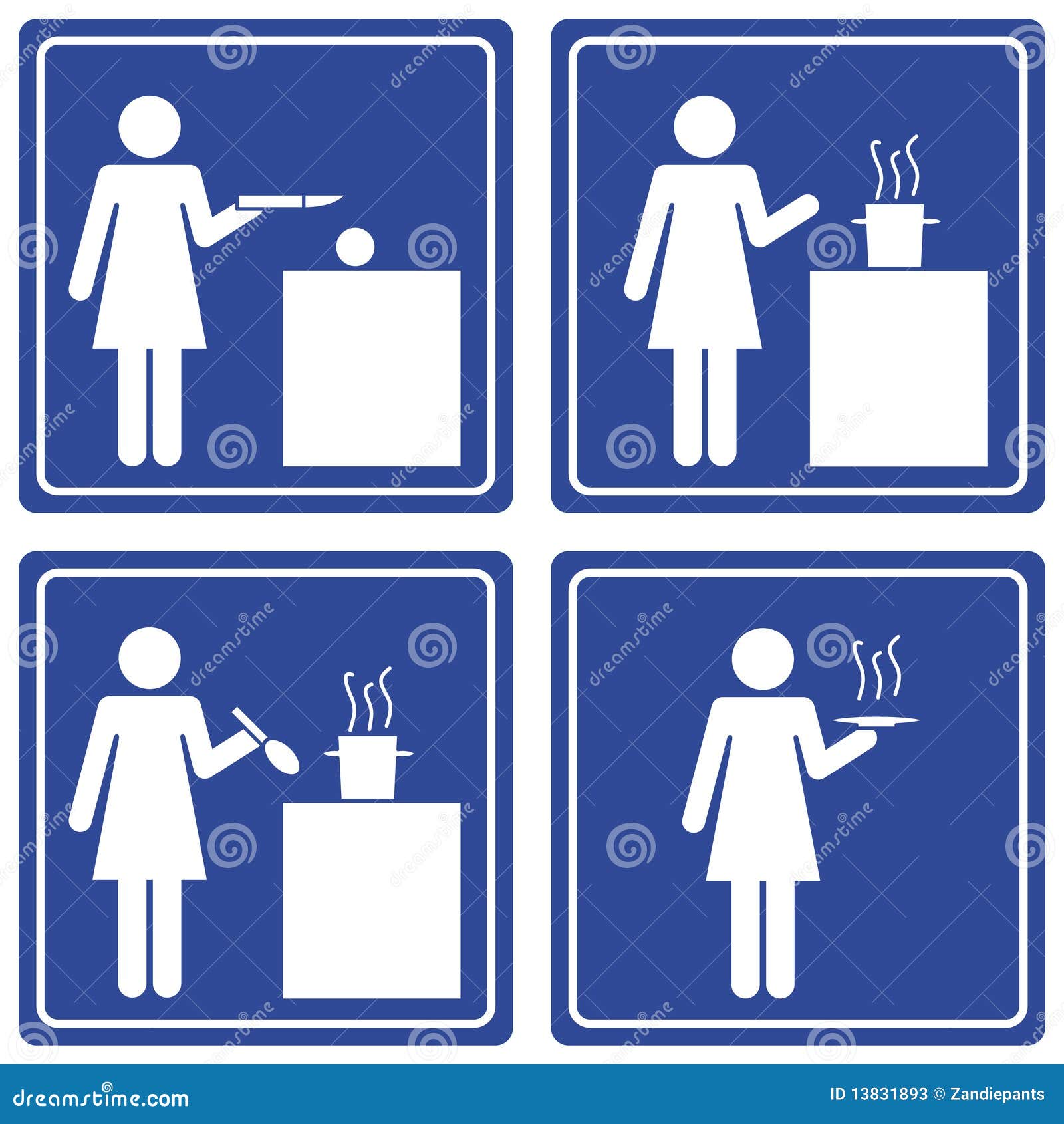 Pictograph - woman cooking stock vector. Illustration of elements ...