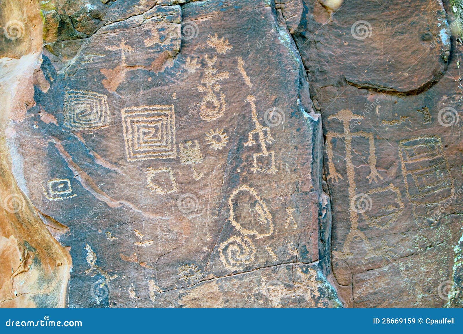 Pictographs stock image. Image of native, american, prehistoric - 28669159