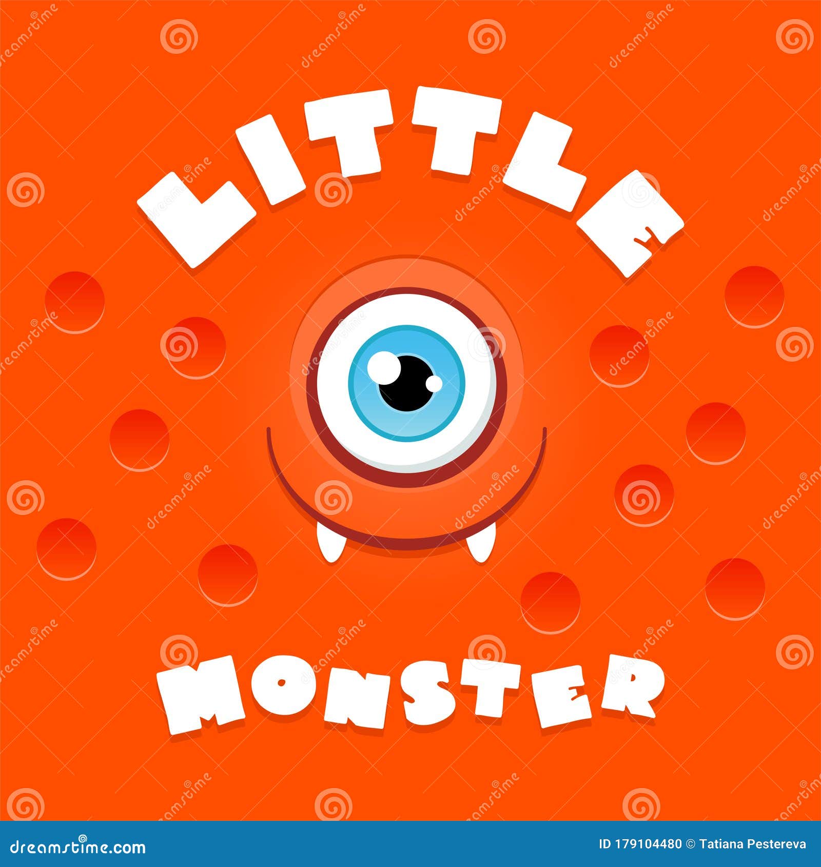 Little Monster stock vector. Illustration of cute, inscription - 179104480