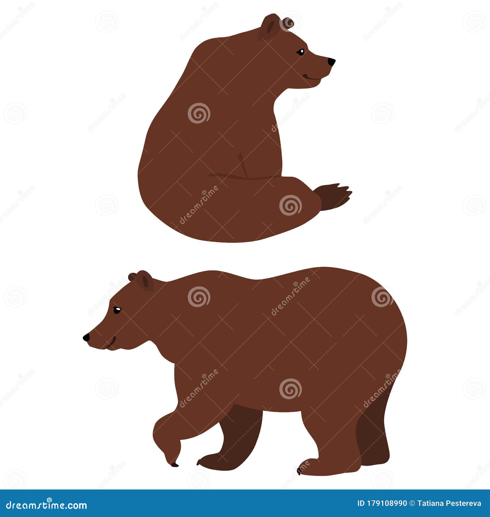 Two brown bears stock illustration. Illustration of background - 179108990