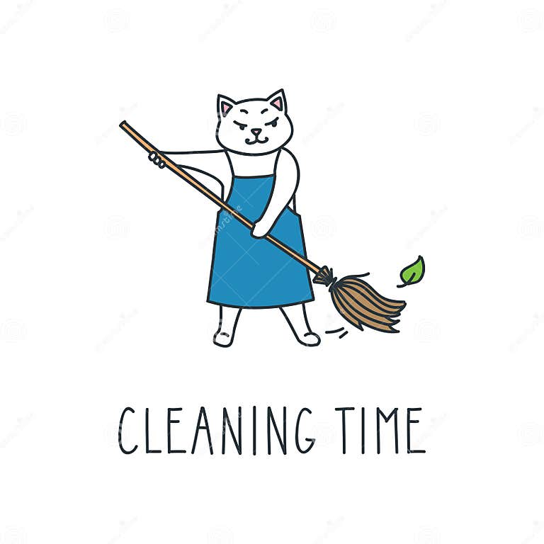 Cleaning time stock vector. Illustration of inspiration - 179251215