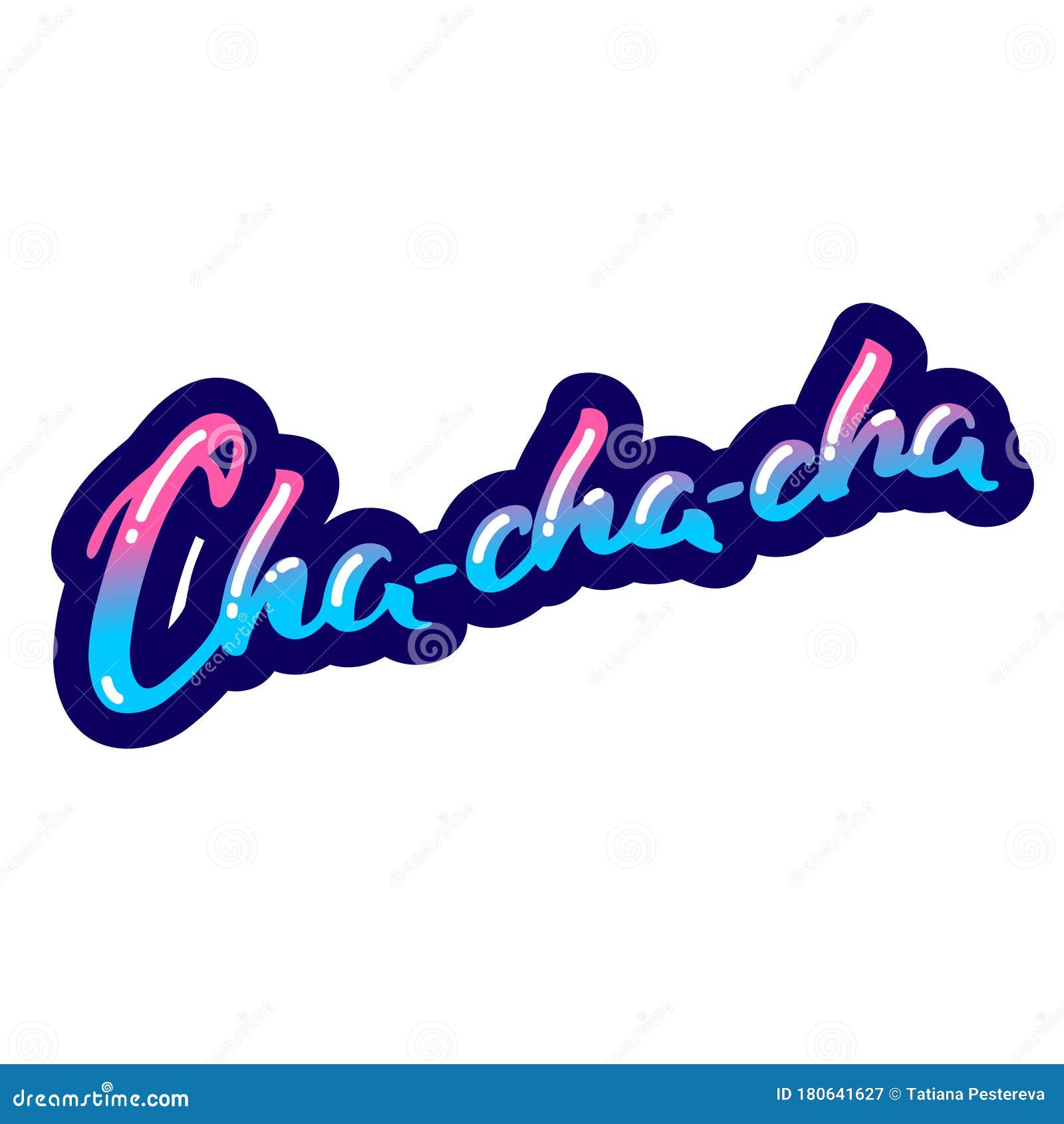 Cha-cha-cha stock vector. Illustration of icon, artwork - 180641627