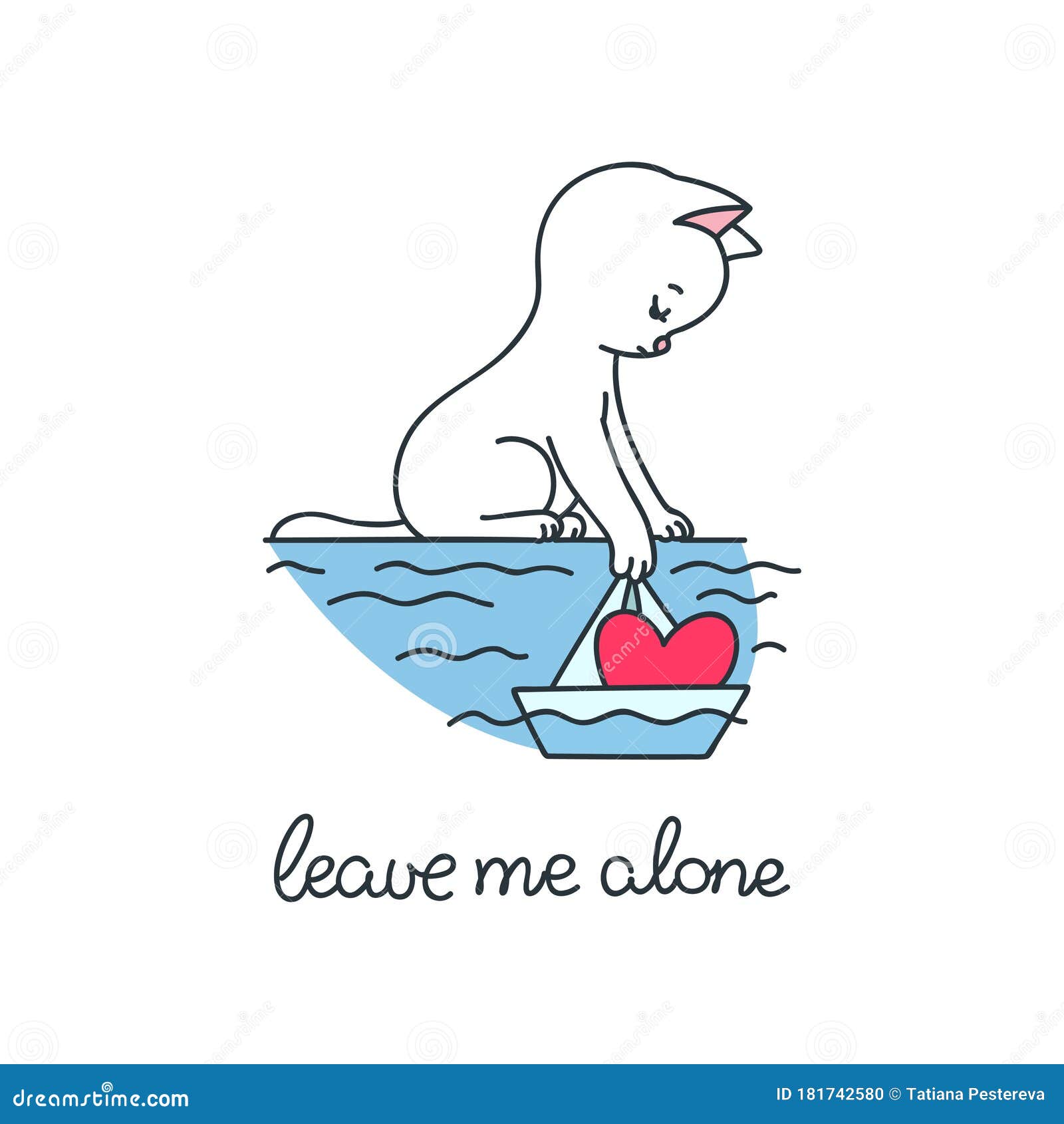 Leave Me Alone stock vector. Illustration of loneliness - 181742580