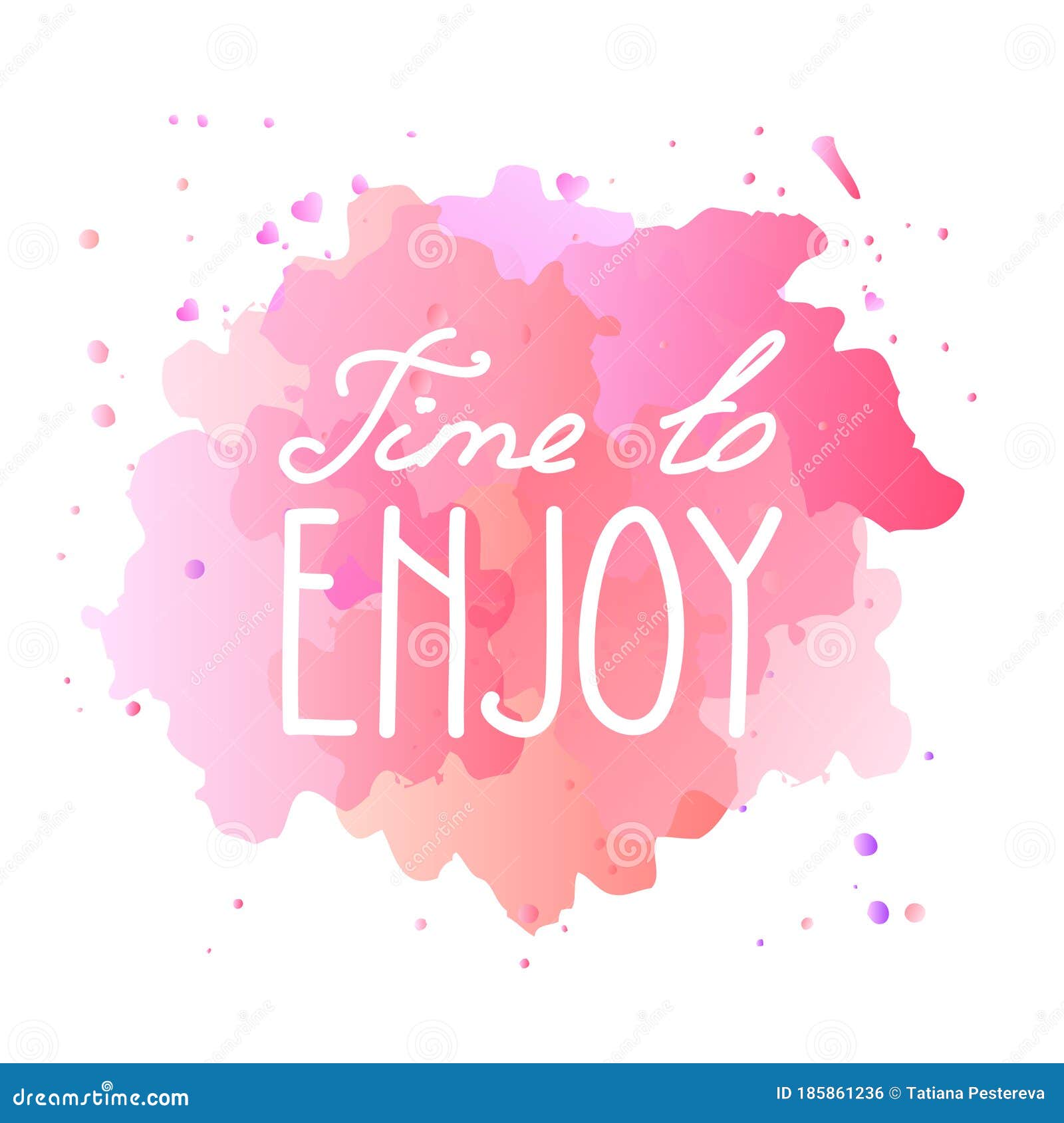 Time to enjoy stock vector. Illustration of girlish - 185861236