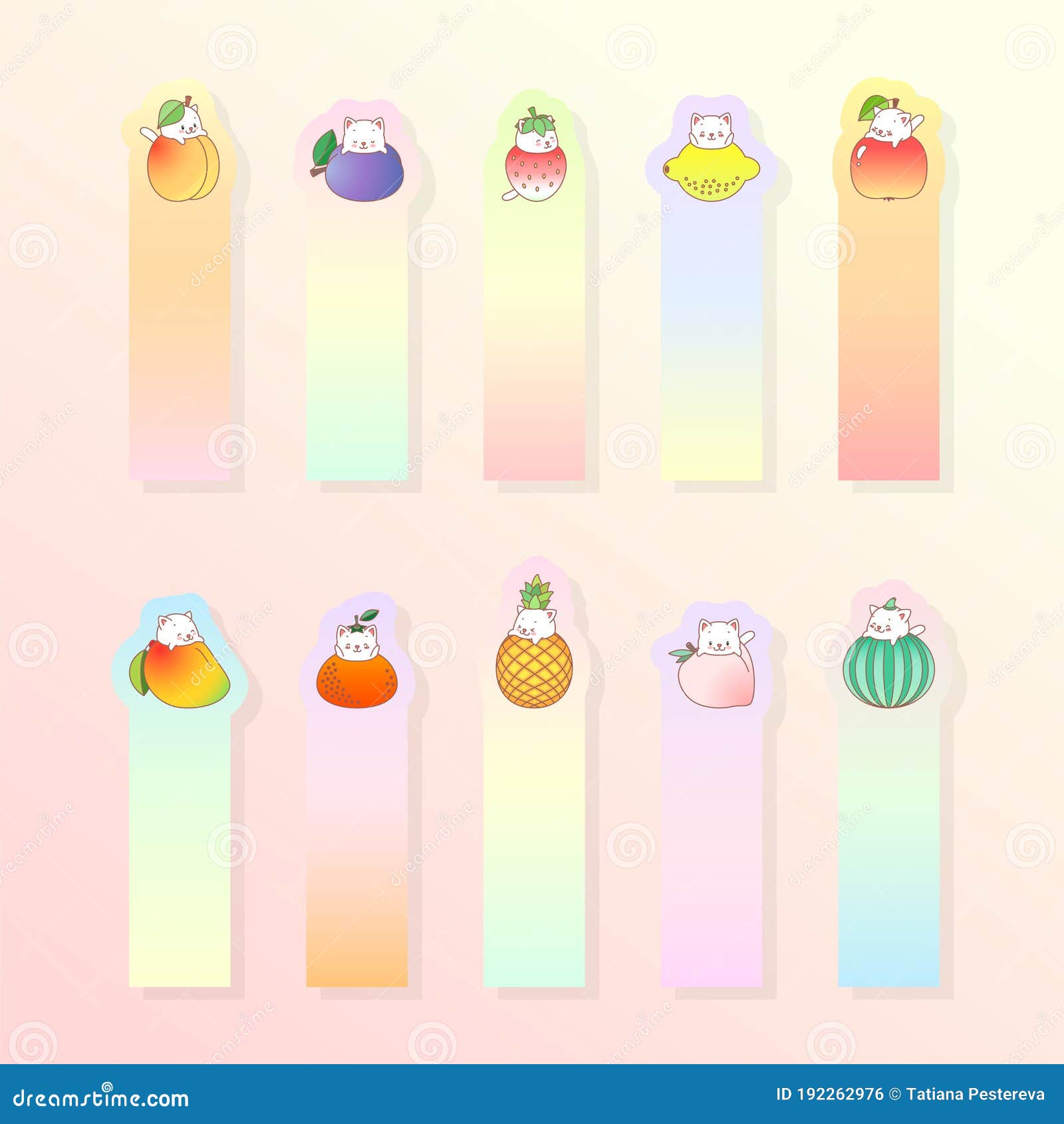 Kawaii Notebook Page Template Stock Vector - Illustration of journal ...