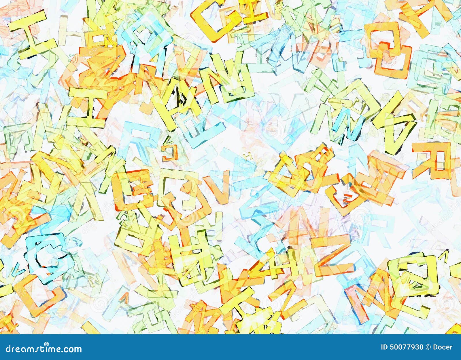 Picture of Abstract Multicolored Flying Alphabet Letters Stock ...