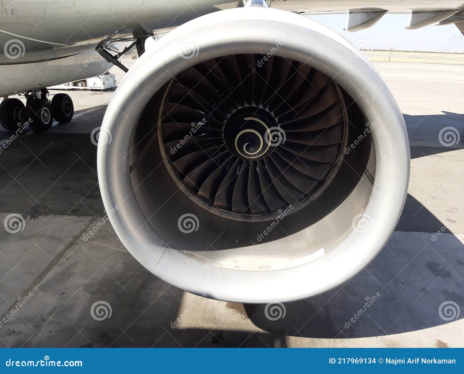 A Picture of Aircraft Engine Switch Off after Landing Stock Photo ...