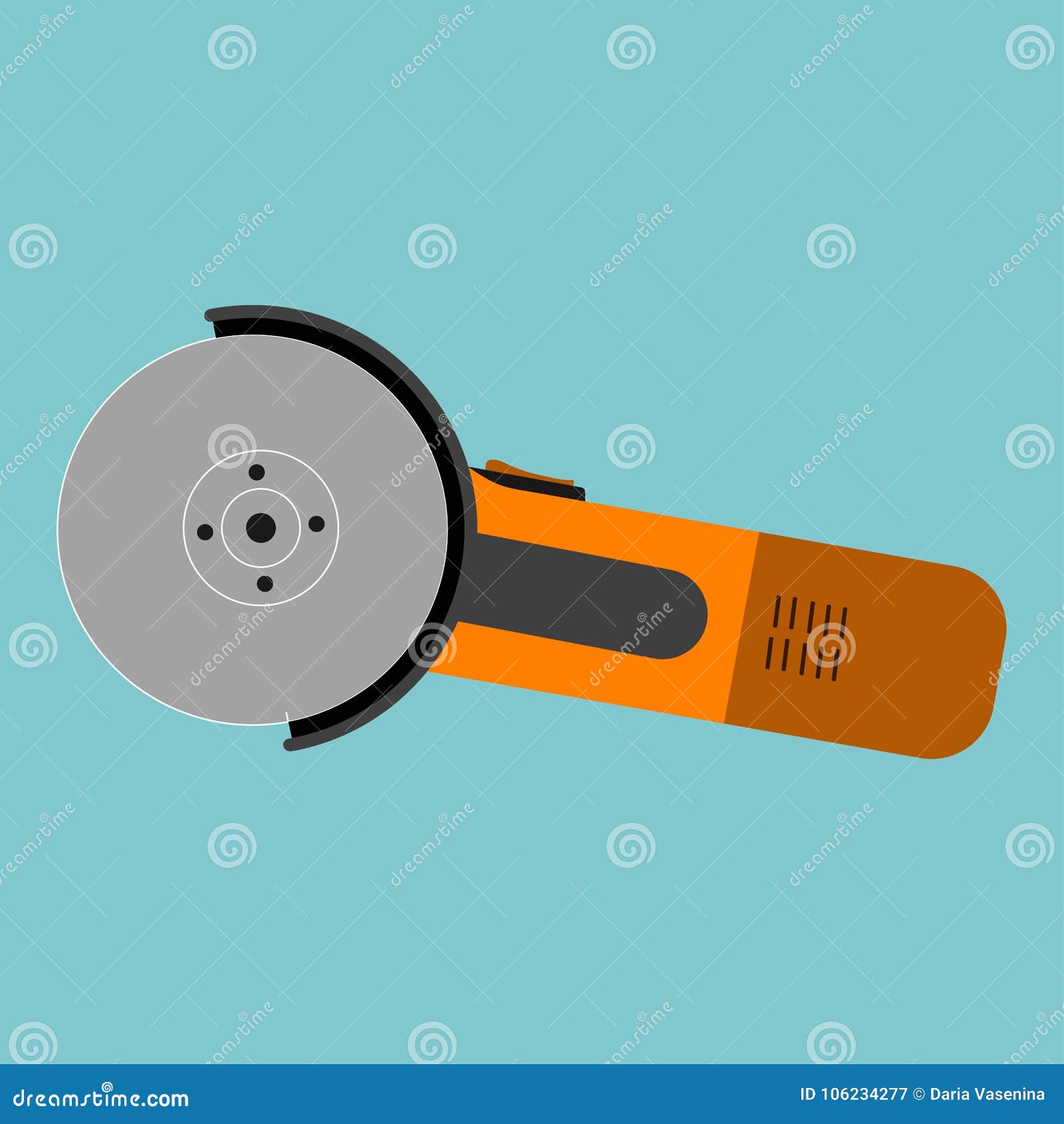 Angle grinder stock vector. Illustration of electrical - 106234277