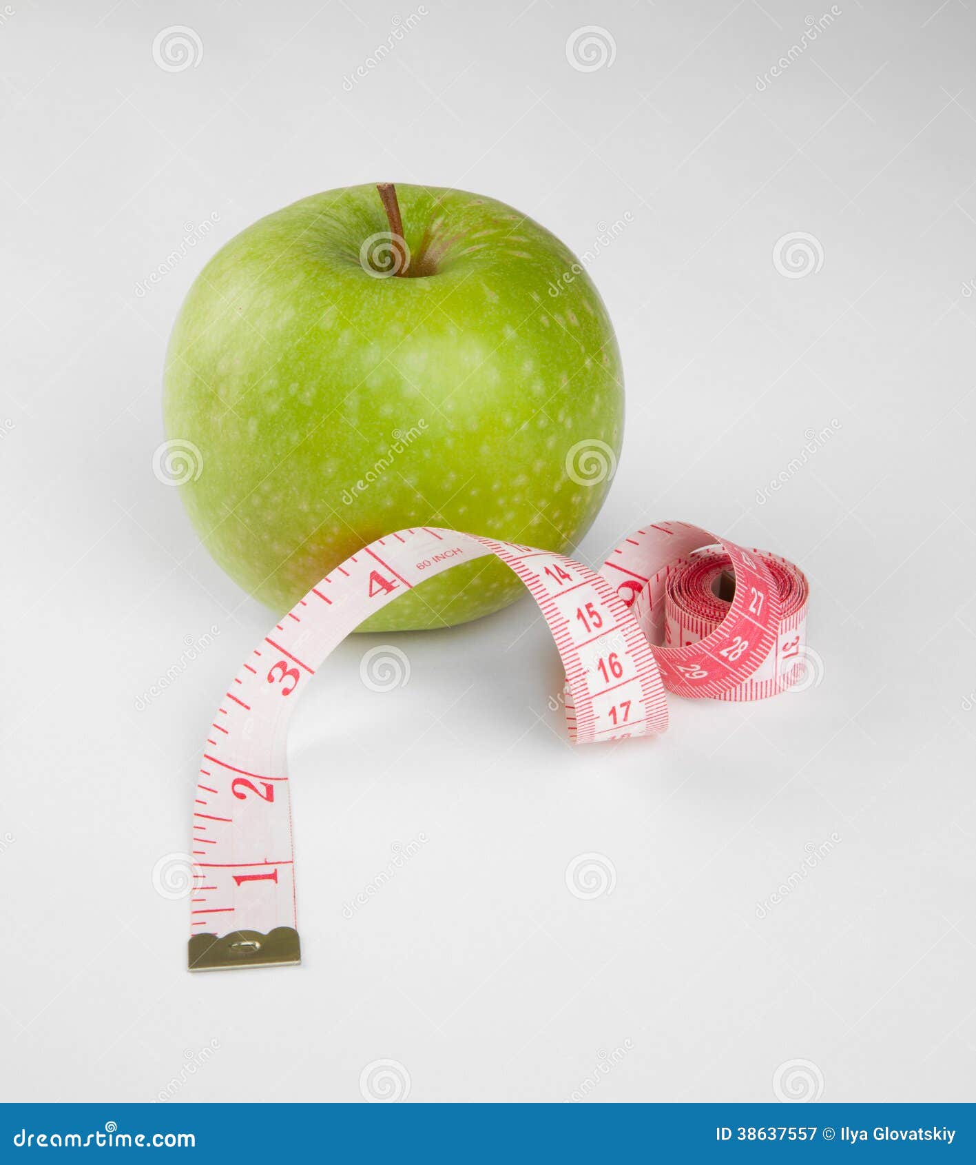 Picture of Apple and Tape Measure Stock Image - Image of apple, juicy ...