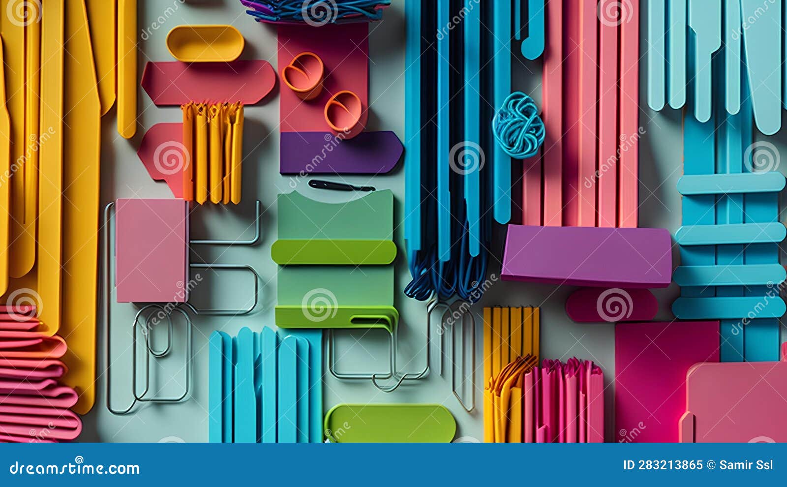 Picture an Array of Different Types of Paper Clips, Including Vibrant ...
