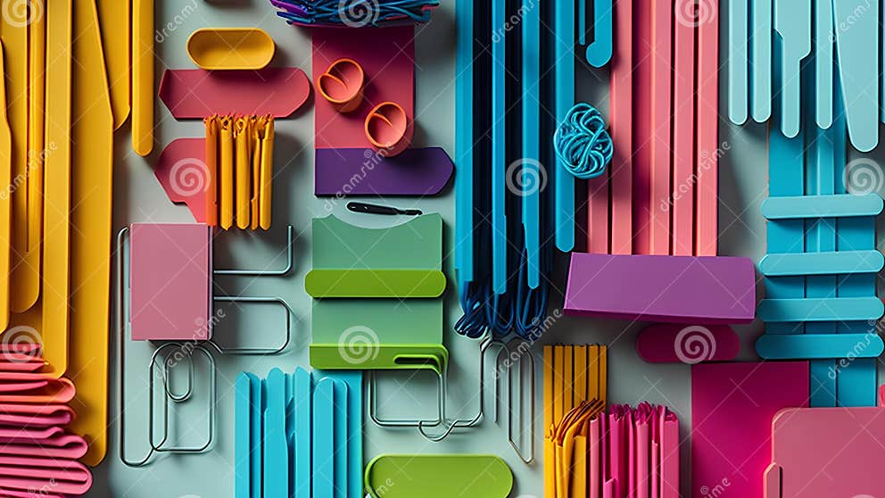 Picture an Array of Different Types of Paper Clips, Including Vibrant ...