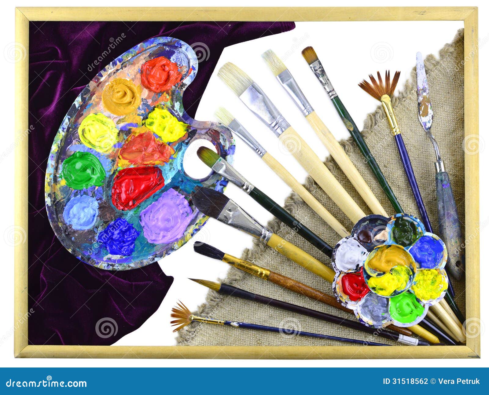 Picture with Artistic Objects Stock Photo - Image of creative, hobby ...