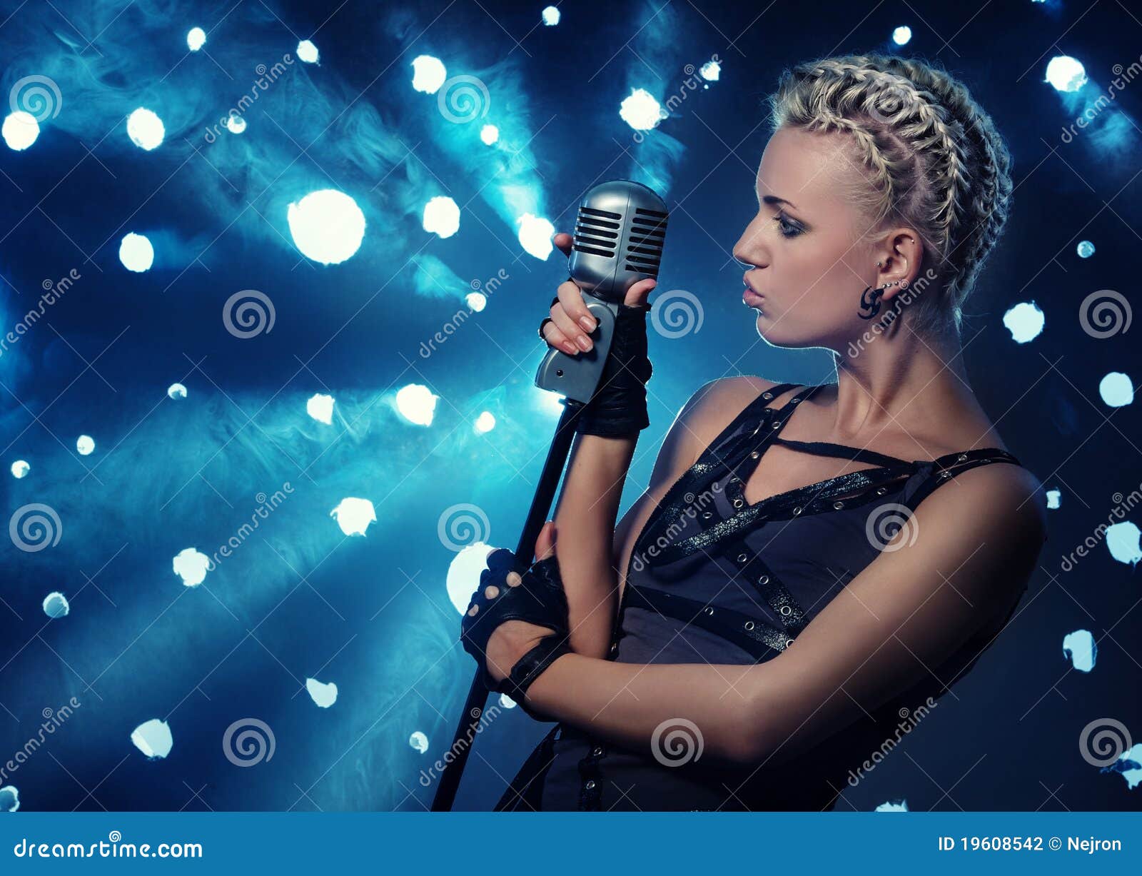 Picture of an Attractive Steam Punk Singer. Stock Photo - Image of ...