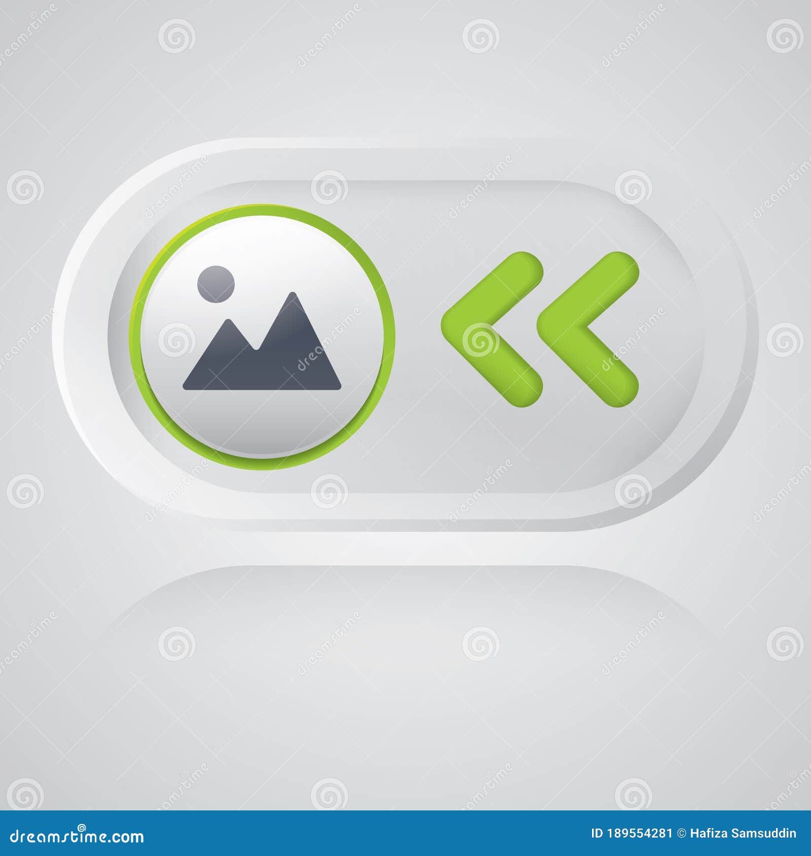 Picture and Back Button. Vector Illustration Decorative Design Stock ...