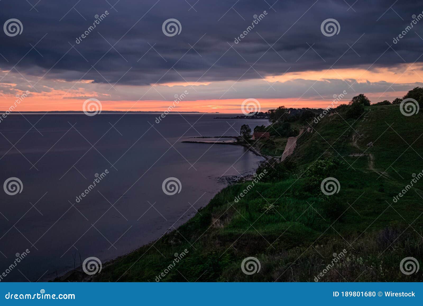Picture of a Bay Under the Grey Rainy Sky Stock Photo - Image of space ...