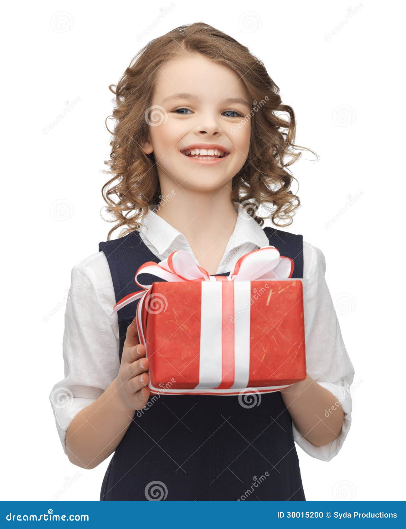 Girl with gift box stock photo. Image of holiday, birthday - 30015200