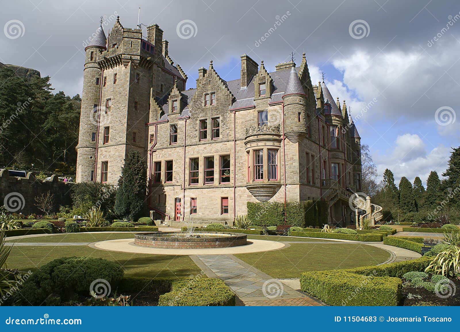 Picture of Belfast Castle in Northern Ireland. Stock Image - Image of ...
