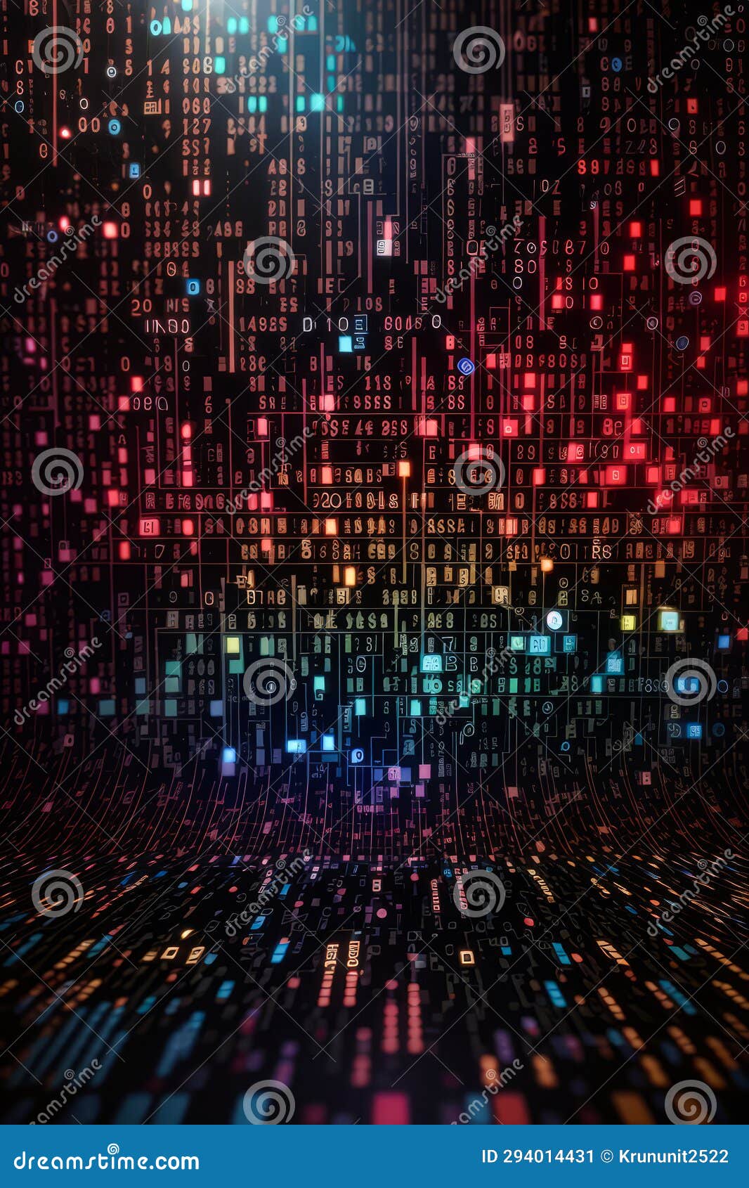 Binary Code Color In The Background Stock Image | CartoonDealer.com #294014431